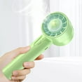 WYBXZ Green Turbo Handheld Fan Dual Core USB Rechargeable Silent ...