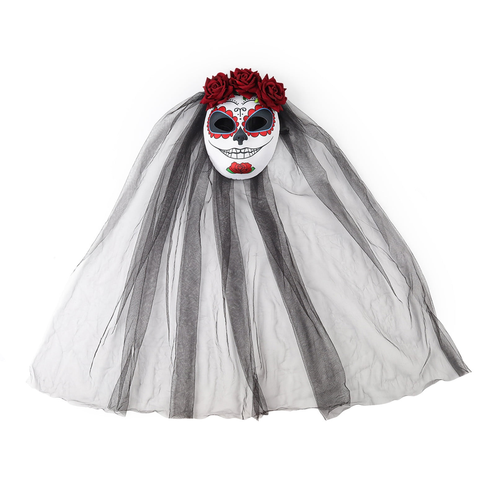 WYBXZ Halloween Scary Ghost Bride Mask, White Mask, Masquerade Mask for ...