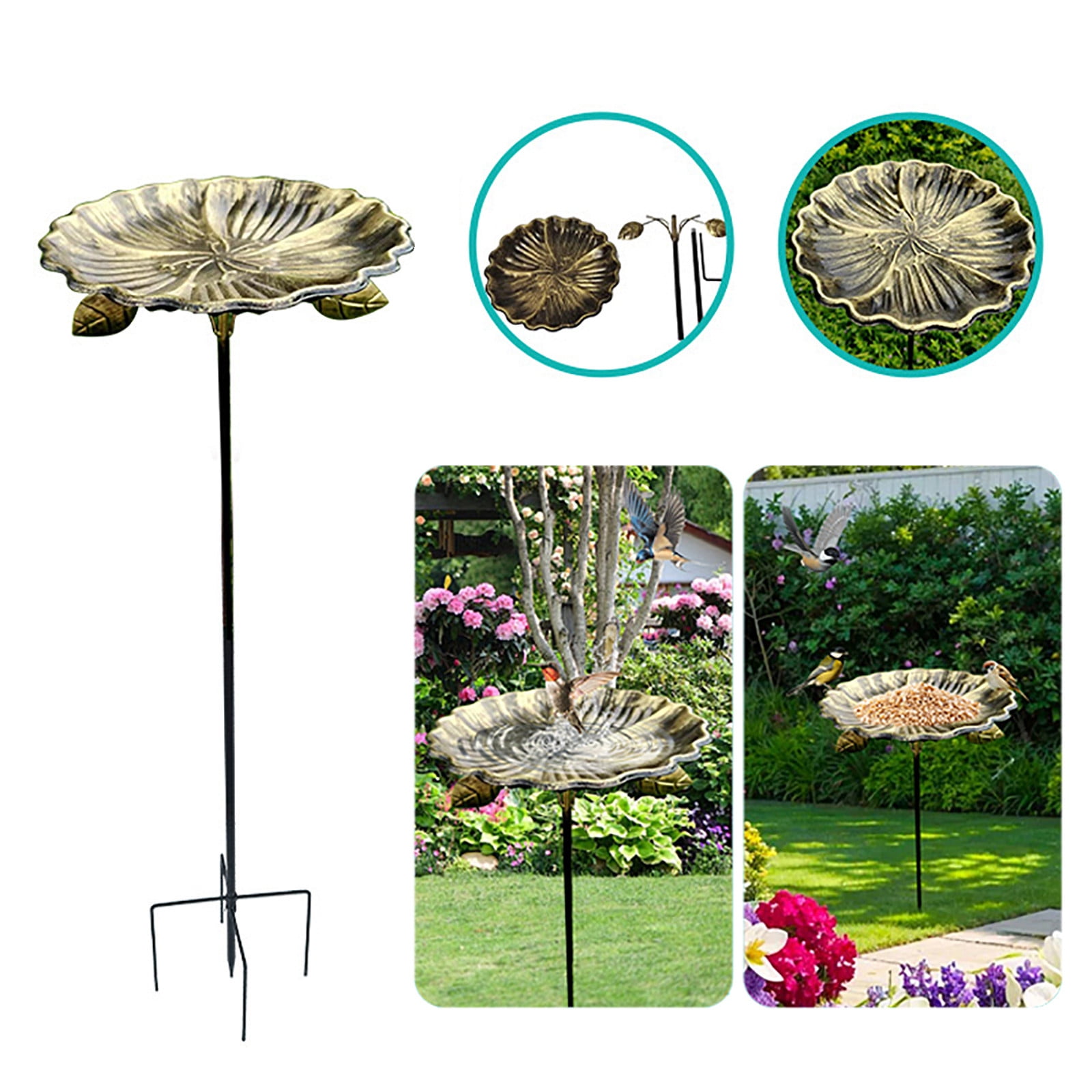 WYBXZ Metal Bird Baths for Outdoors, Garden Bird Bath and Bird Feeders ...