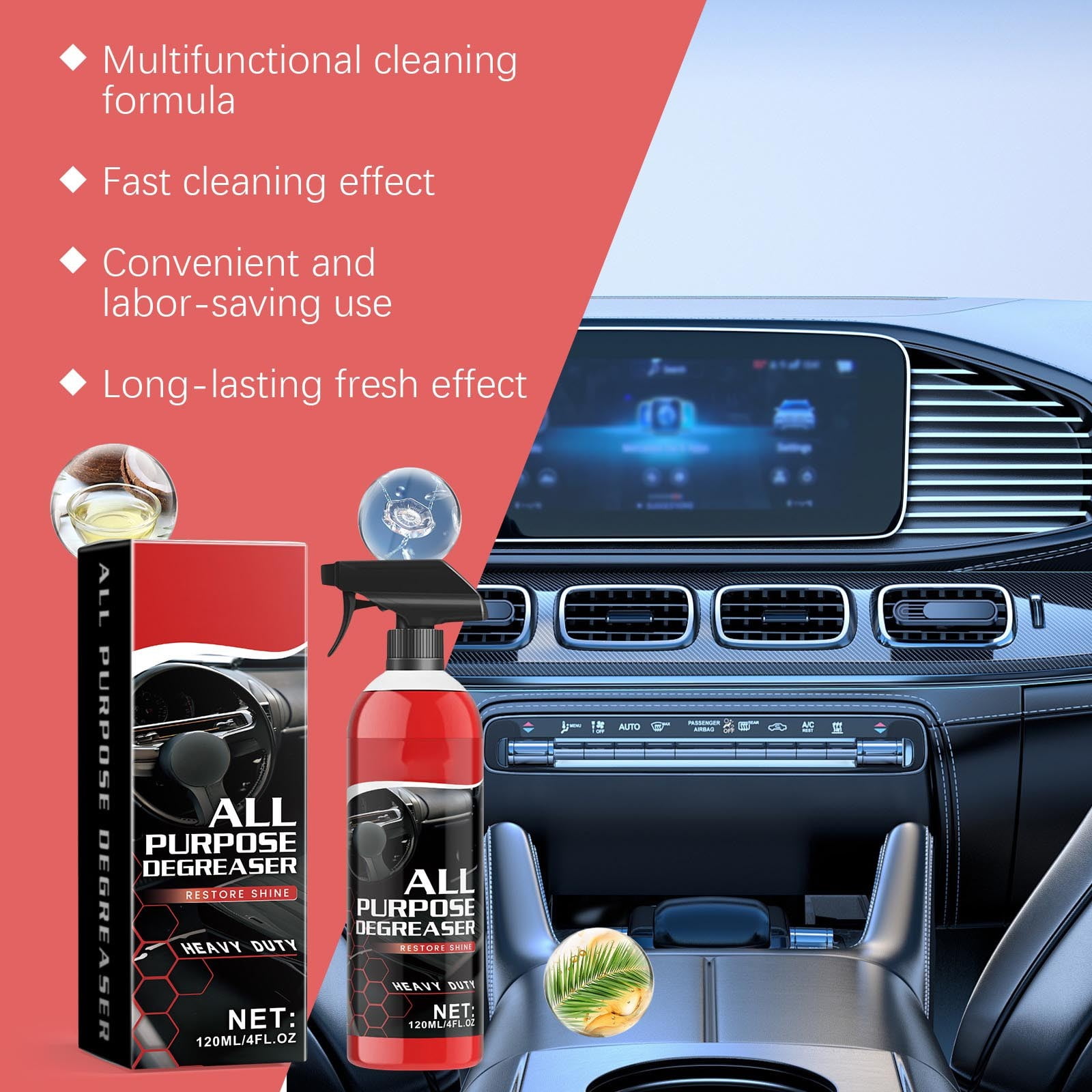 WYBXZ All Purpose Degreaser, All Around Car Interior Cleaner, Heavy ...