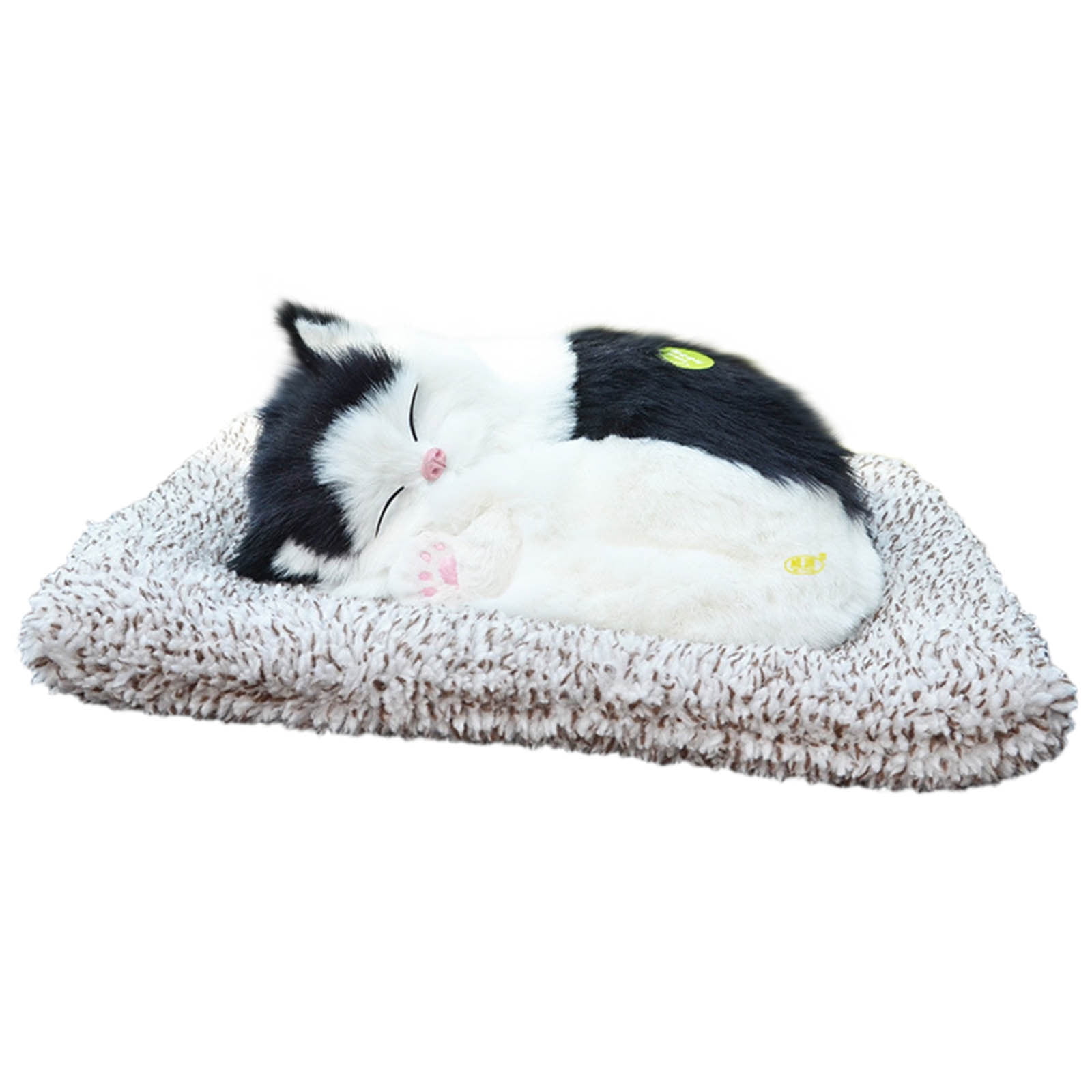 WYBXZ Realistic Plushes Sleeping Cats Figurine, Mini Cats in Pet Pad ...