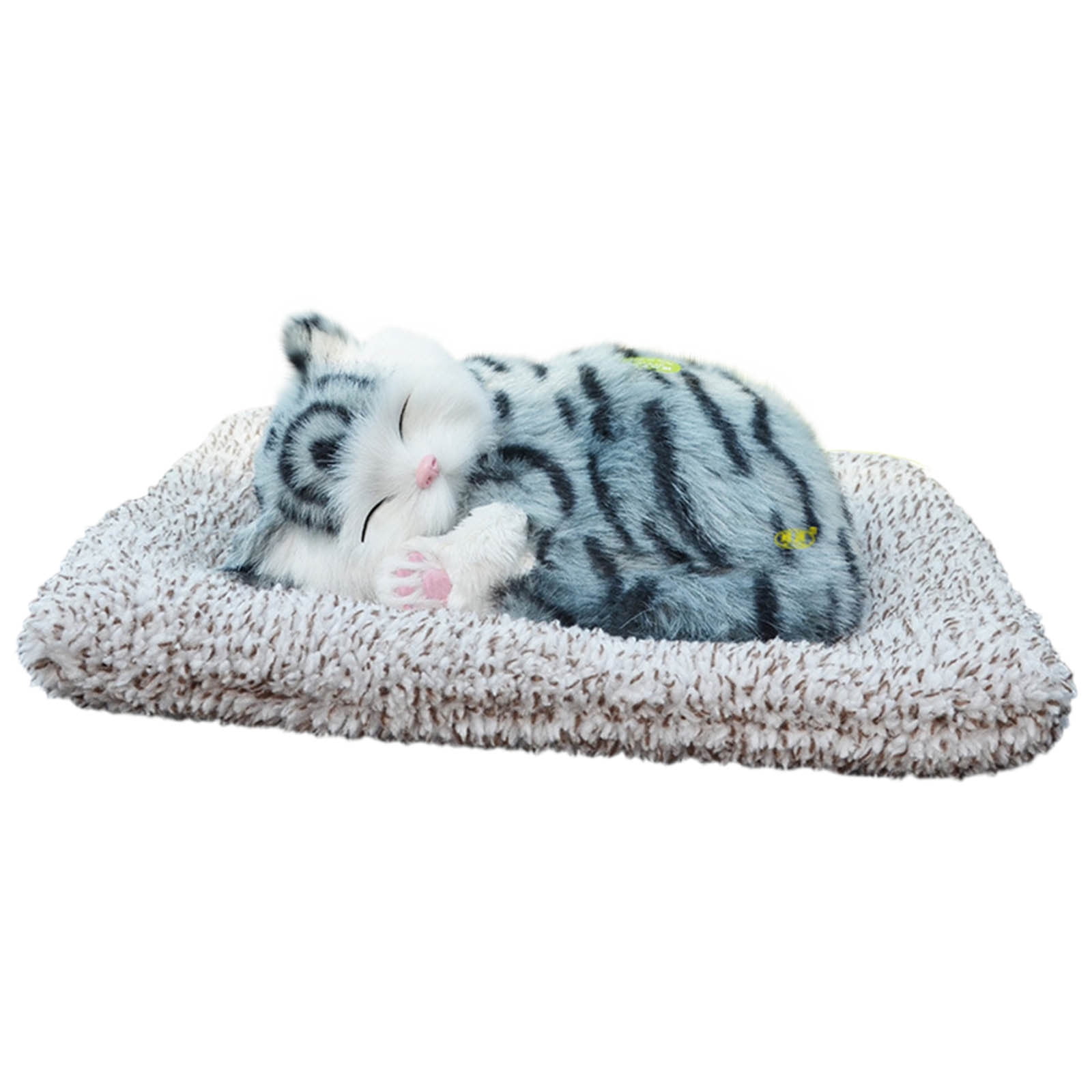 WYBXZ Realistic Plushes Sleeping Cats Figurine, Mini Cats in Pet Pad ...