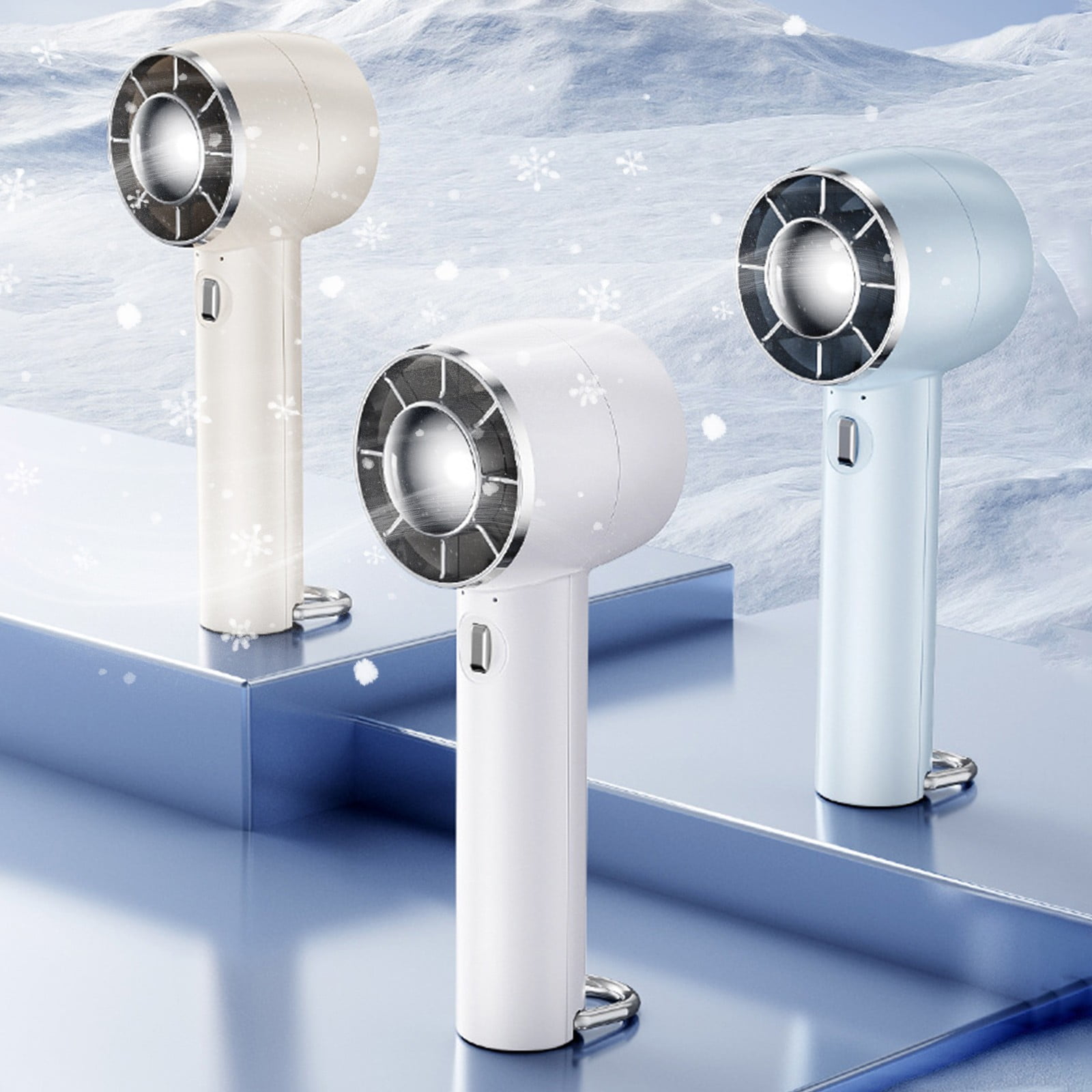 WYBXZ Refrigerated White Handheld Fan with Ice Cooling Technology ...
