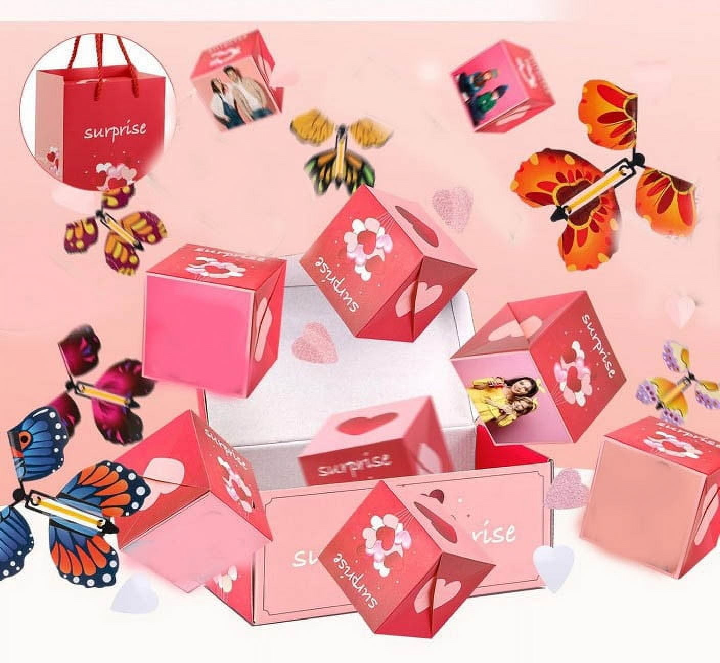 WYBXZ Surprise Gift Box Explosion, Unique Folding Bouncing Red Envelope ...
