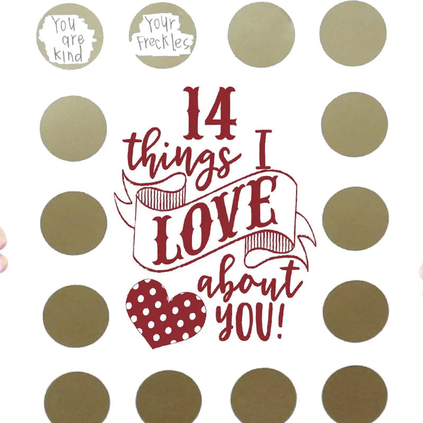WYBXZ Valentine's Day Scratch, 14 Things I Love About You Scratch Off ...