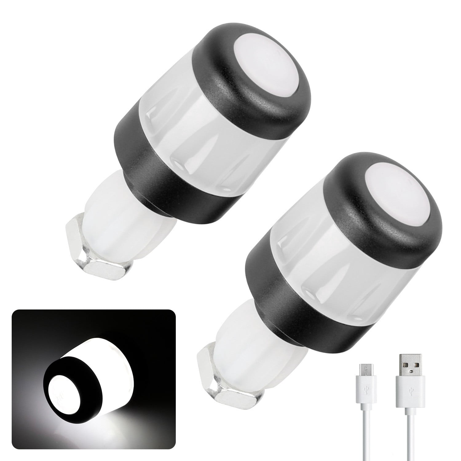 WYBXZ WYBXZ Rechargeable LED Handlebar Light (White), E-Scooter Turn ...