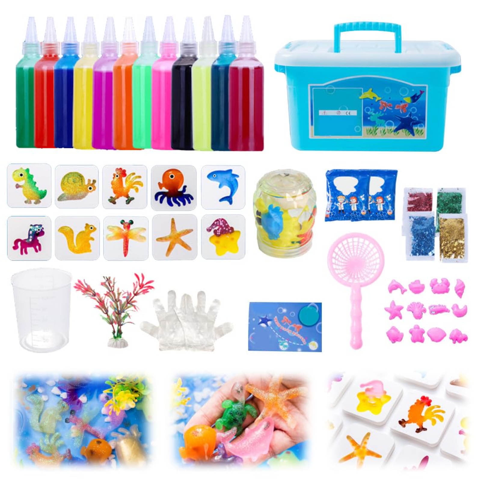 WYBXZ Water Gel Toy Kit, DIY Handmade Water Animals Set, Magic Water ...
