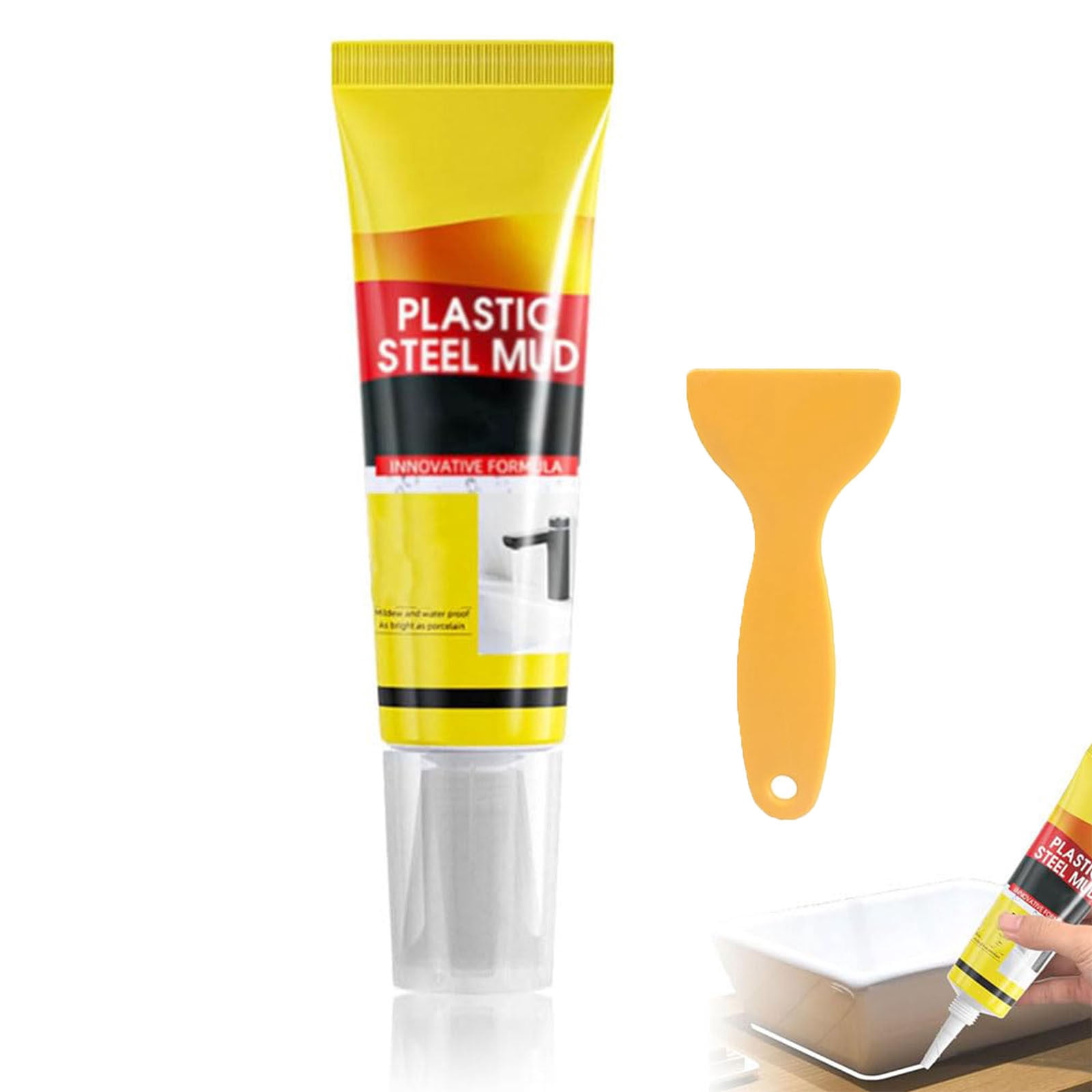 WYBXZ Waterproof White Caulk with Scraper, Silicone Sealant for ...