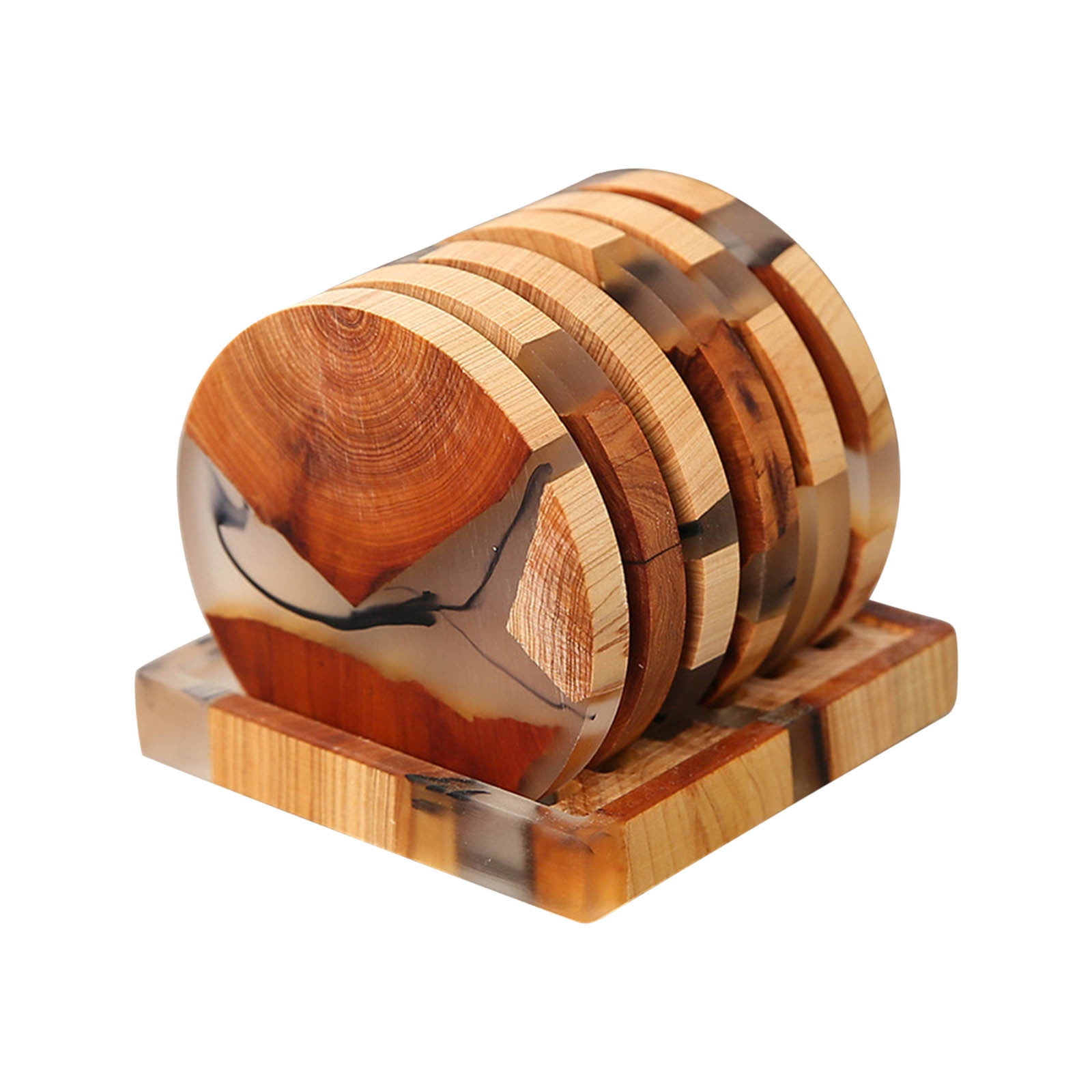 WYBXZ Wooden Tea Pad, Resin Insulation Pad, Non-slip Bowl Mat Water Cup ...