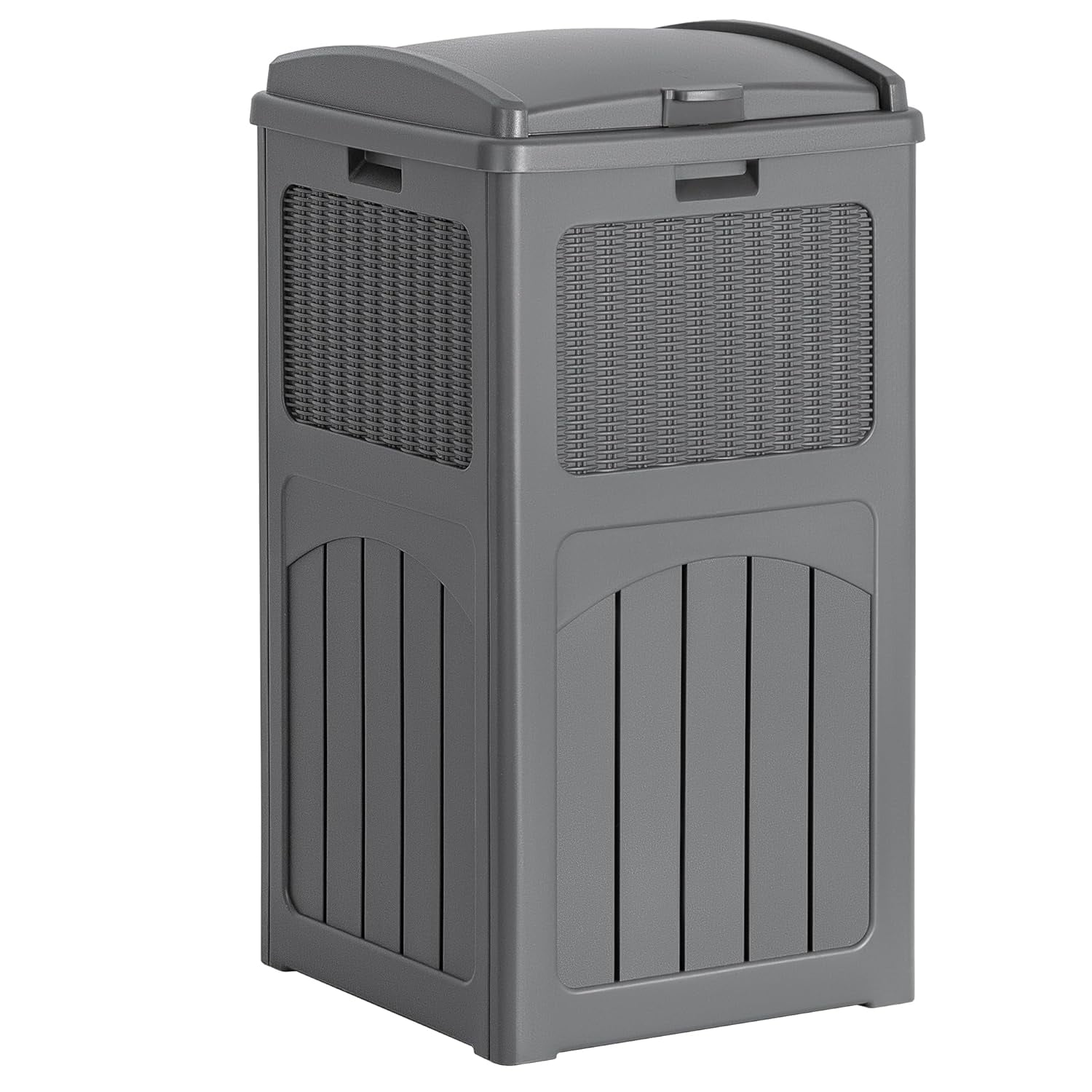 WYDK 30 Gallon Trash Can, Resin Outdoor Garbage Can with Lid ...