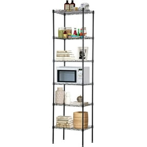 UBesGoo 6-Shelf Narrow Small Wire Shelving Unit, Heavy Duty Adjustable ...