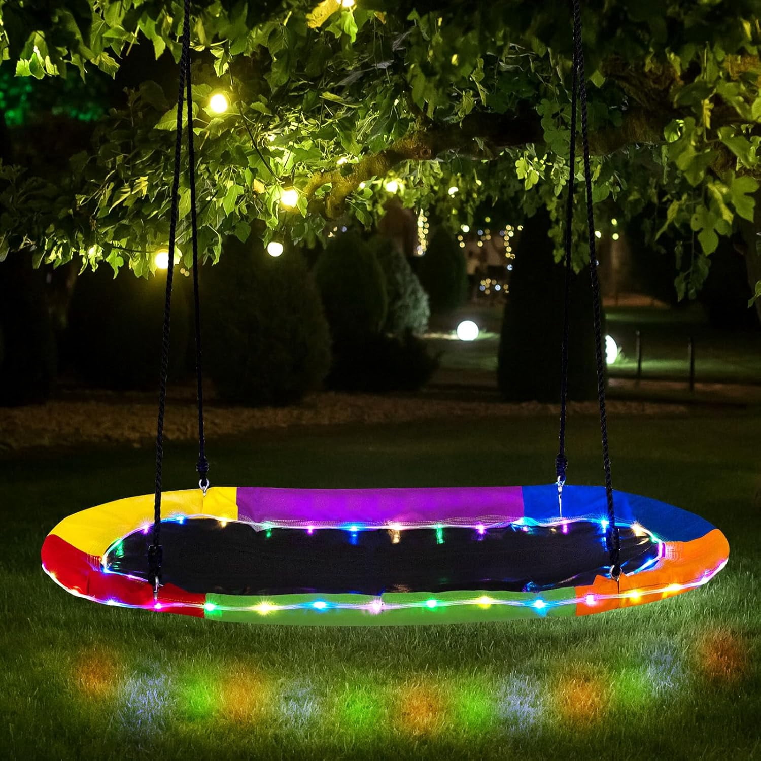 WYDK 700 lbs 60" Giant Platform Swing with Light, Tree Swing with ...