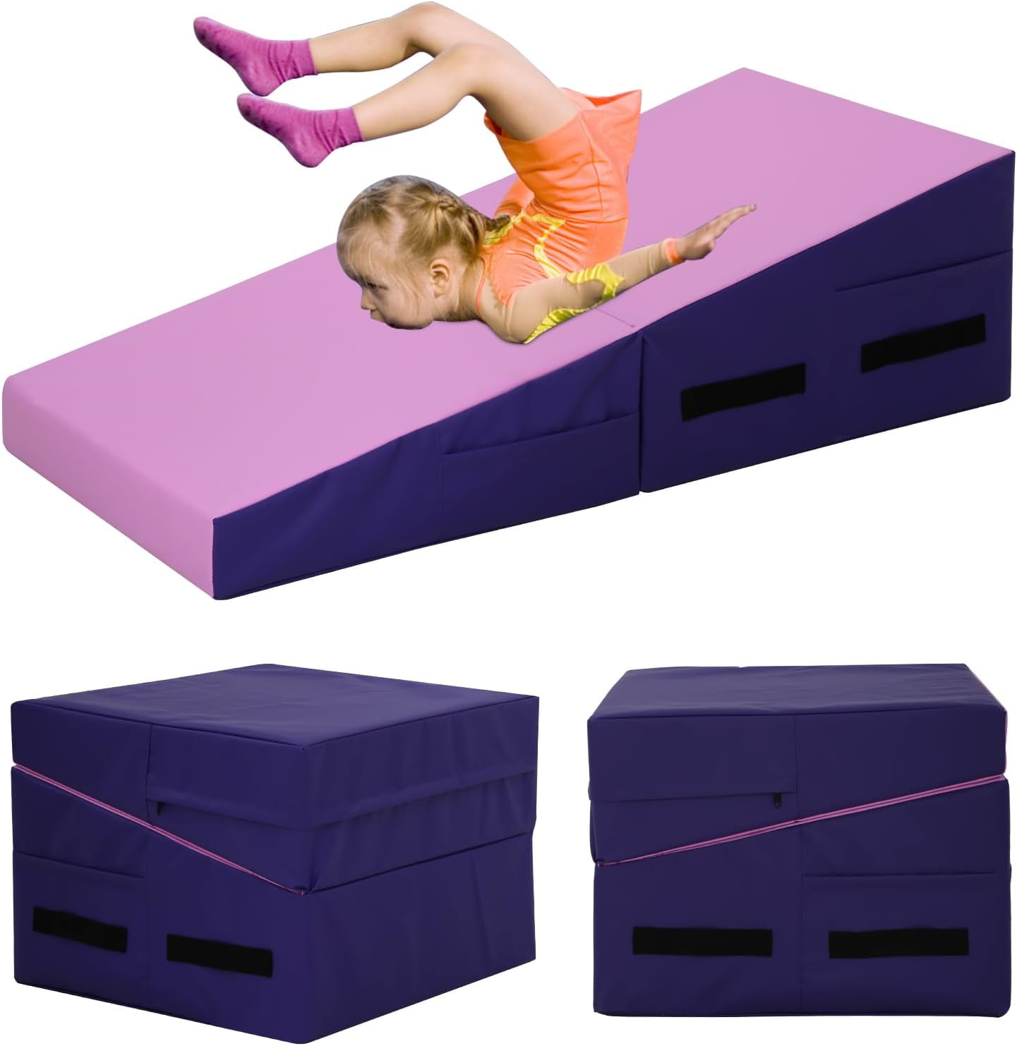WYDK Gymnastics Mat 34”X24”X14” Incline Tumbling Mats for Home Gym ...