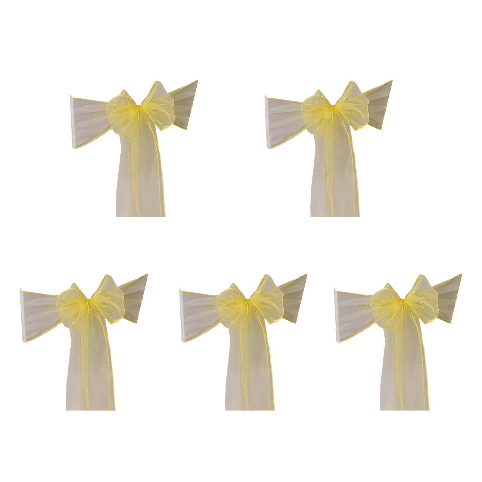 WYFCFF Organza Chair Sashes Silky Chair Sashes Set Bright Color Wedding ...