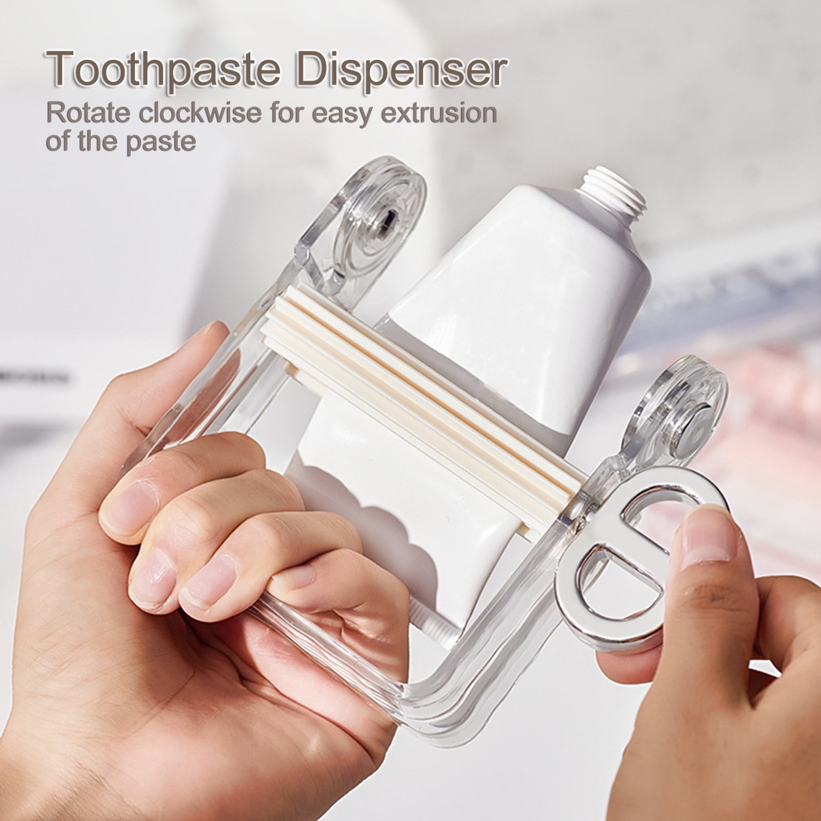 WYFCFF Toothpaste Squeezing Tool Rolling Squeezer with Rotatable Handle ...