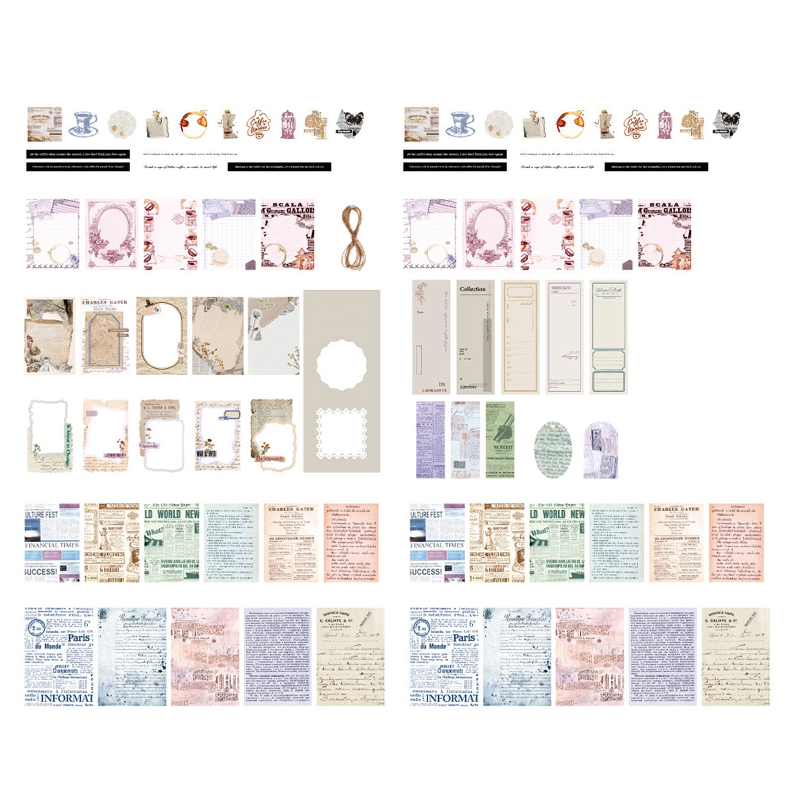 WYFCFF Unique Handmade Gifts Hand Account Sticker Set 85Pcs Retro Frame ...