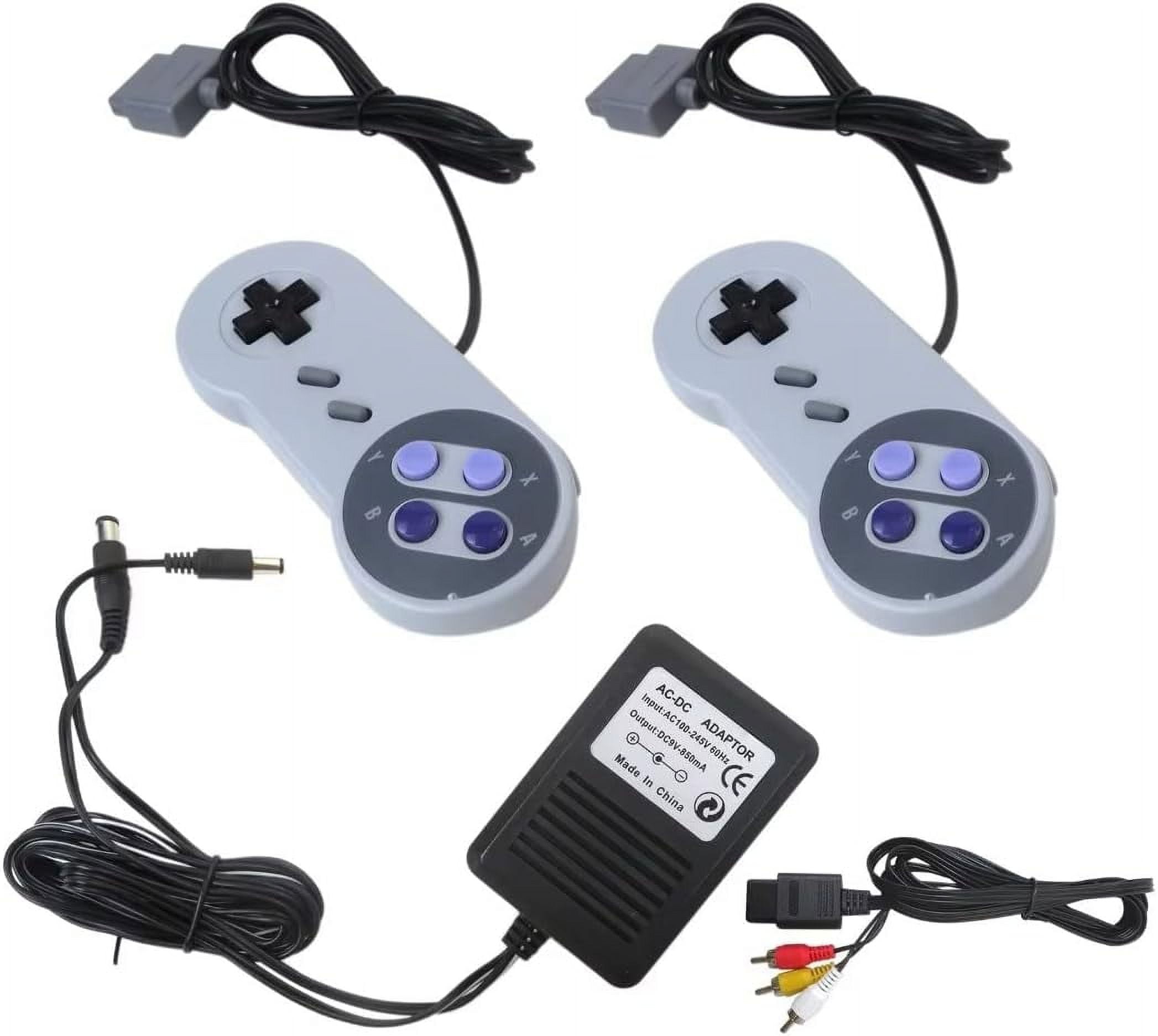 WYJ 2-Pack Wired Controllers AV Cable Power Adapter Bundle for Nintendo ...