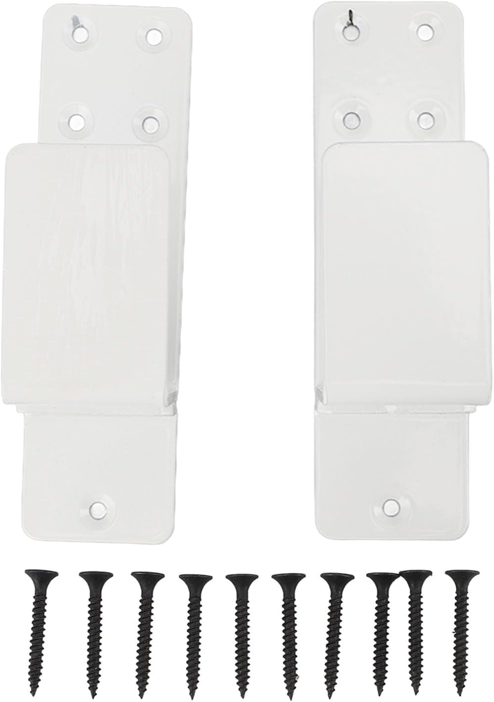 WYJ 2PCS Heavy Duty Door Barricade Brackets, Carbon Steel U Bracket ...