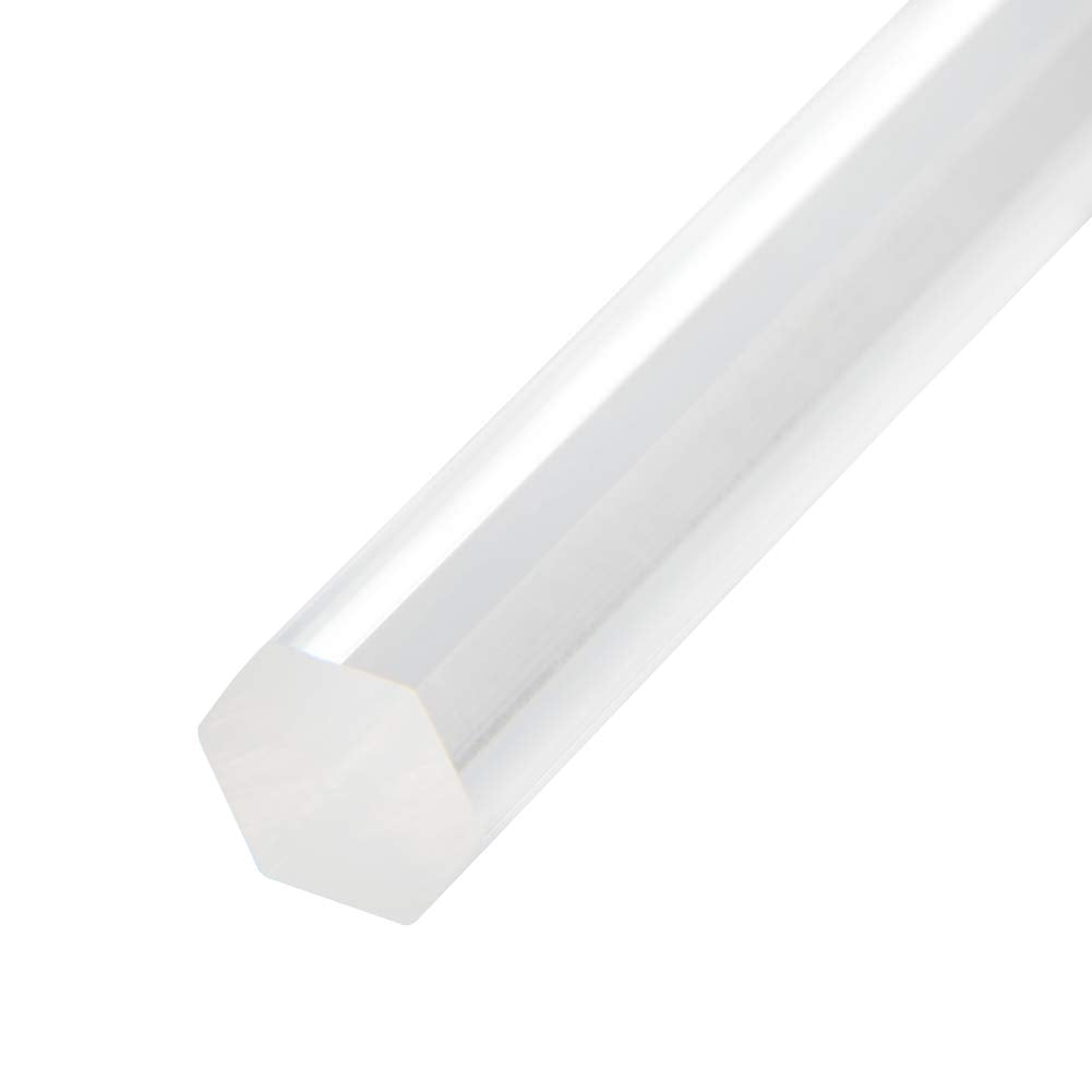WYJ 2Pcs Clear Acrylic Hexagon Rod Standard Plexiglass Hexagon Bar PMMA ...