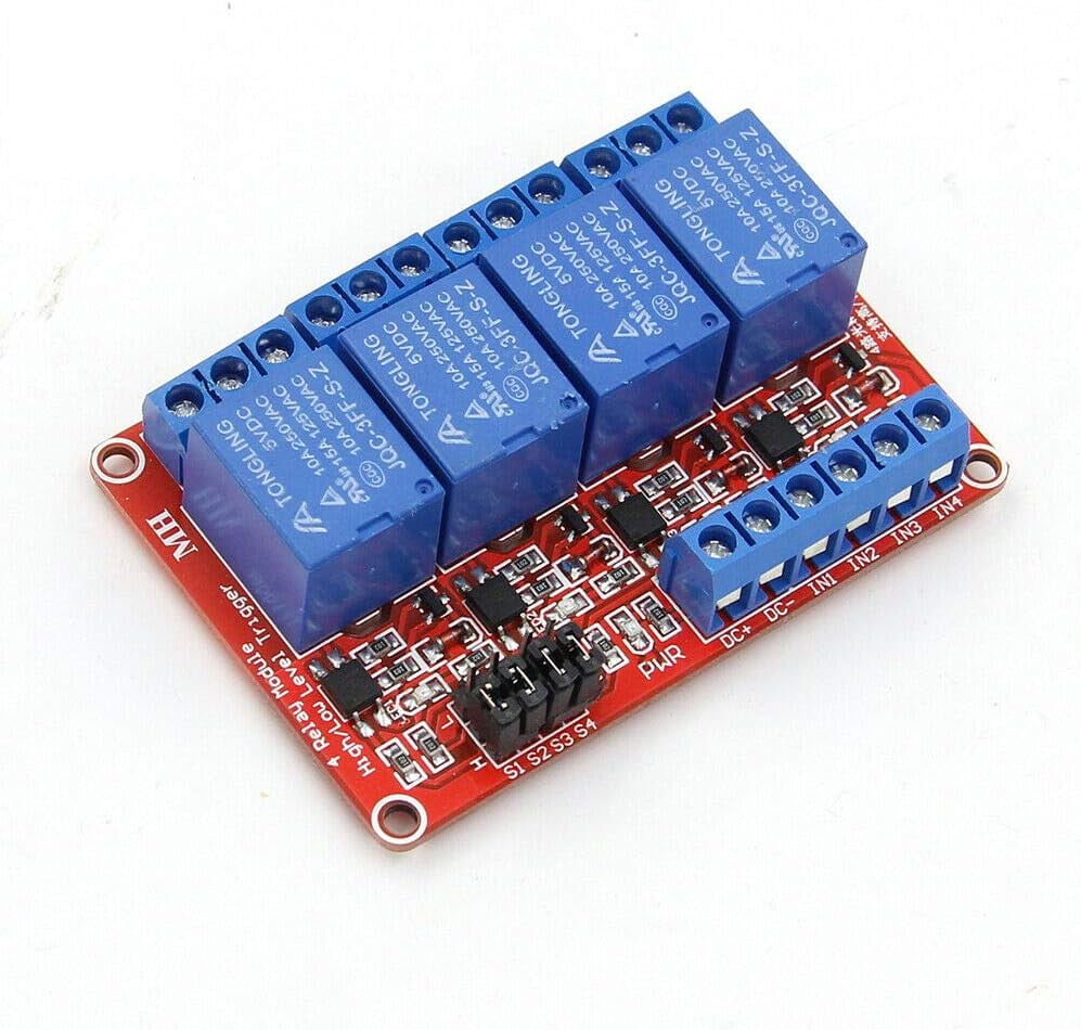 WYJ 4 Channel Relay Module, 12V Low Level Trigger Expansion Board Relay Module With Optocoupler ...