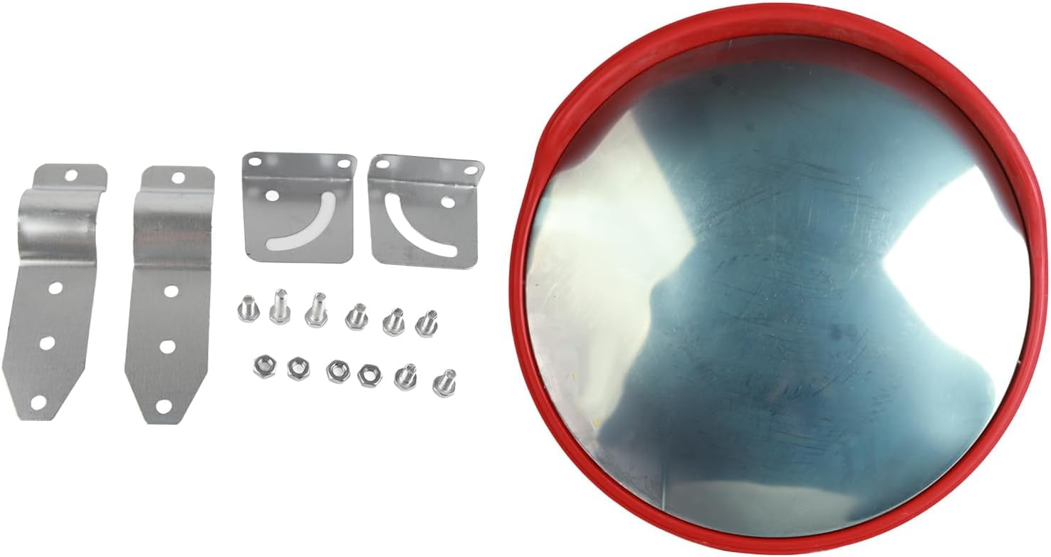 WYJ 45cm Wide Angle Driveway Road Safety Convex Traffic Mirror with ...