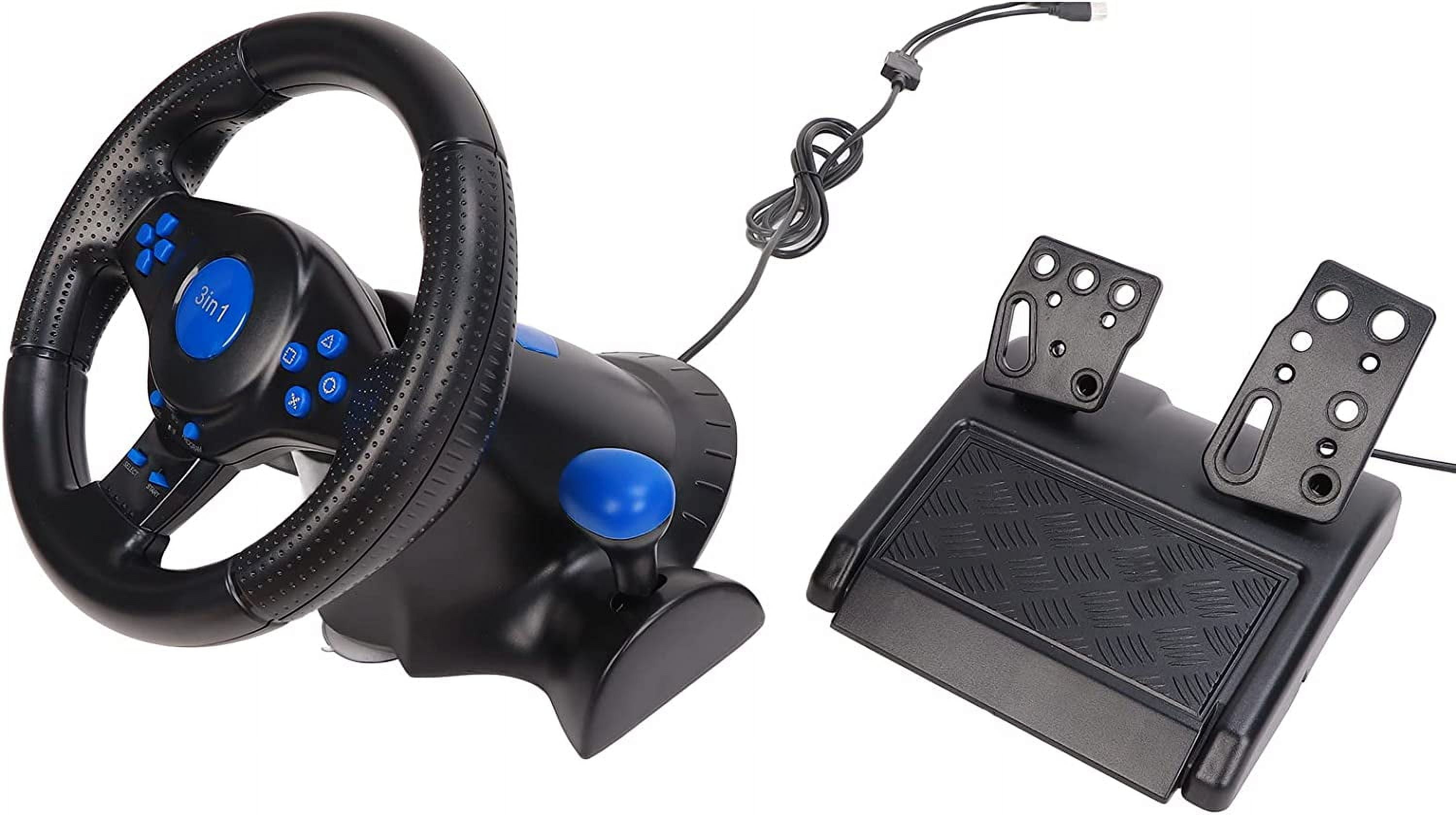 WYJ Gaming Steering Wheel, 180° Pc Racing Wheels with Linear Pedals ...