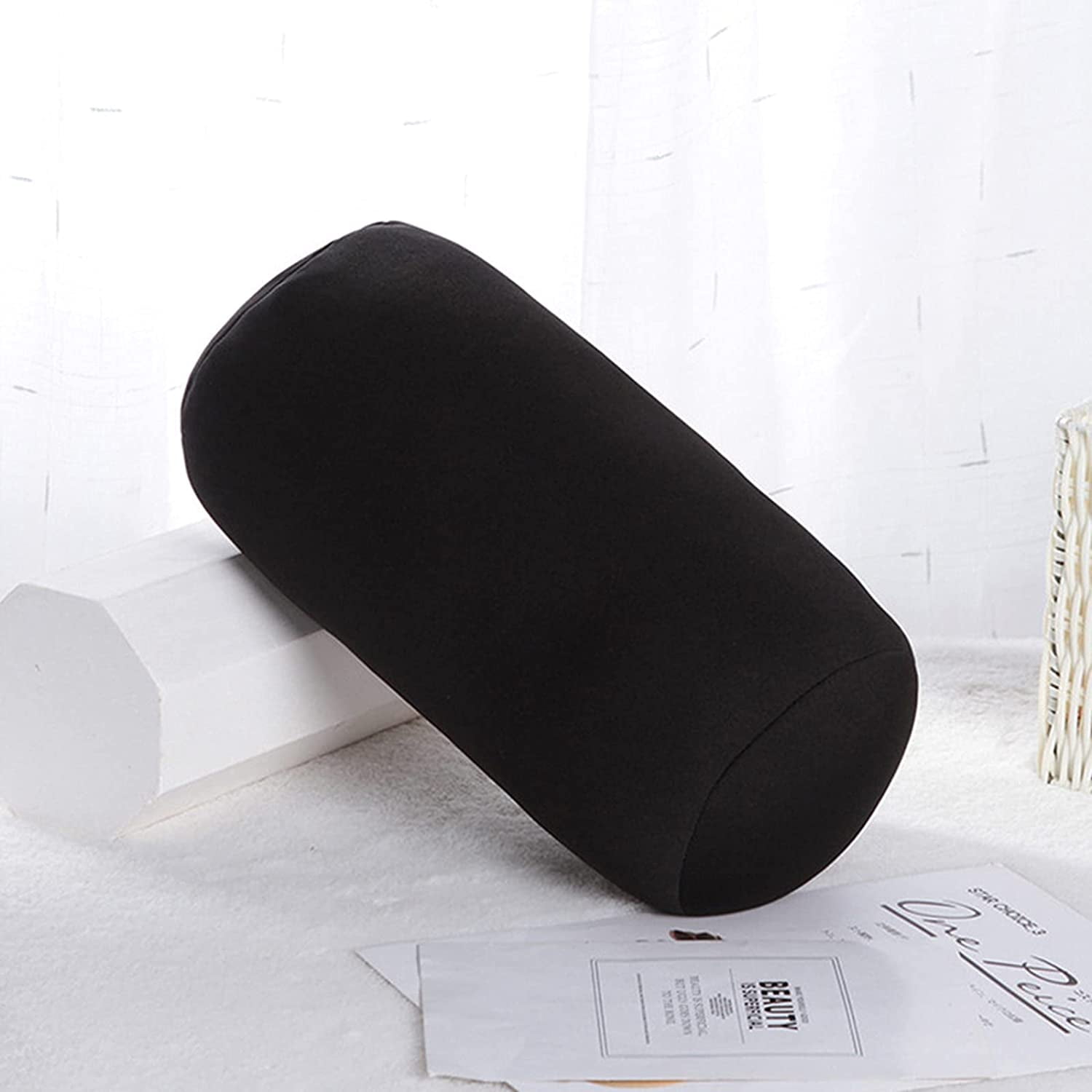 WYJ Microbead Bolster Squishy,Orthopedic Round Cylinder Neck Support ...