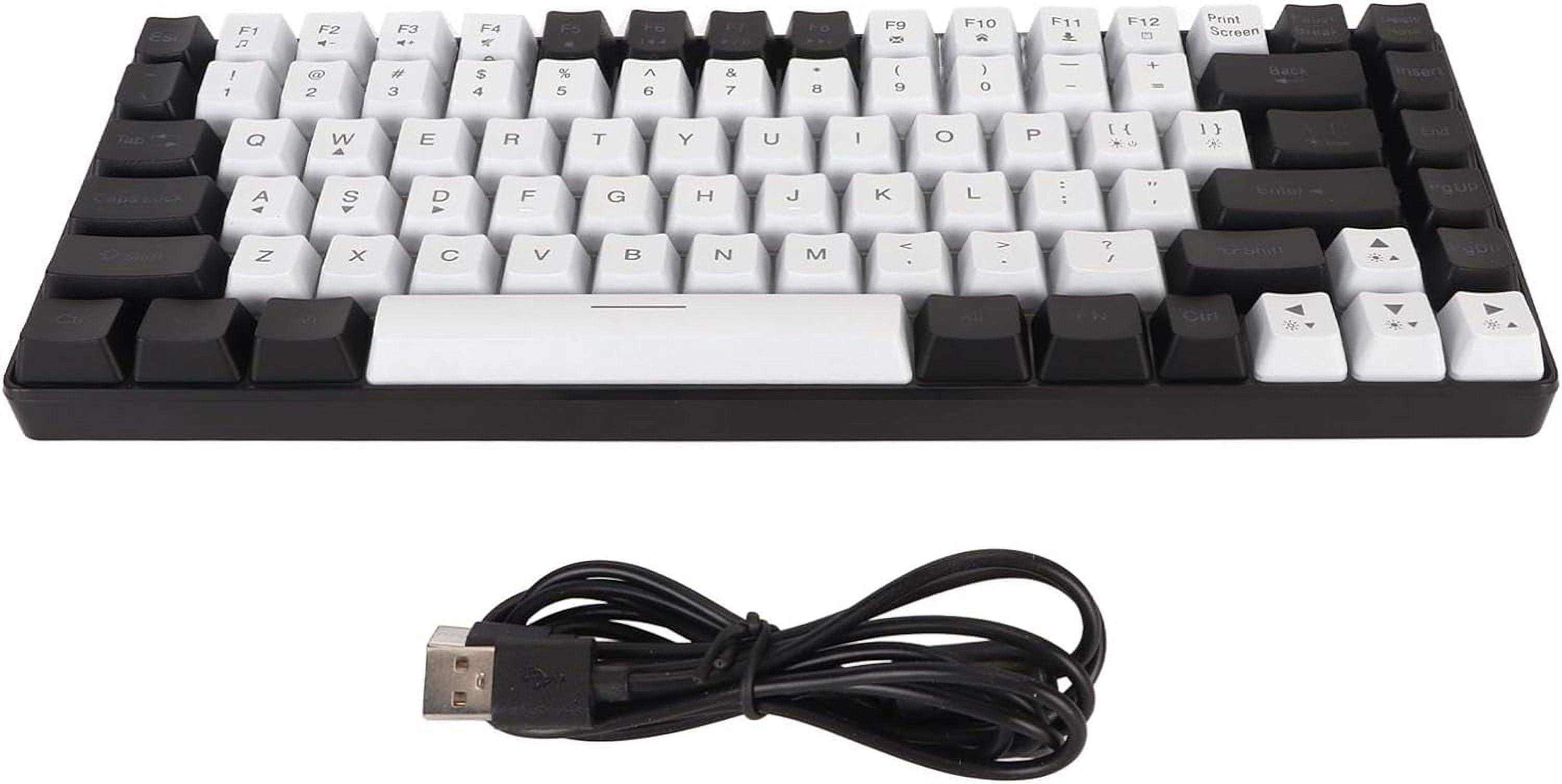 WYJ Office Keyboard, Gaming Keyboard Ergonomically Curved RGB Backlit ...