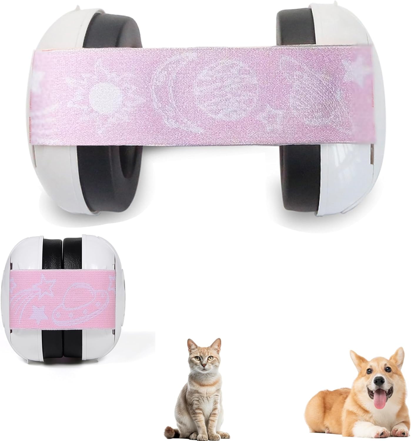 Small Dog Cat Ear Muffs, Noise Cancelling Hearing Protector for Thunder ...