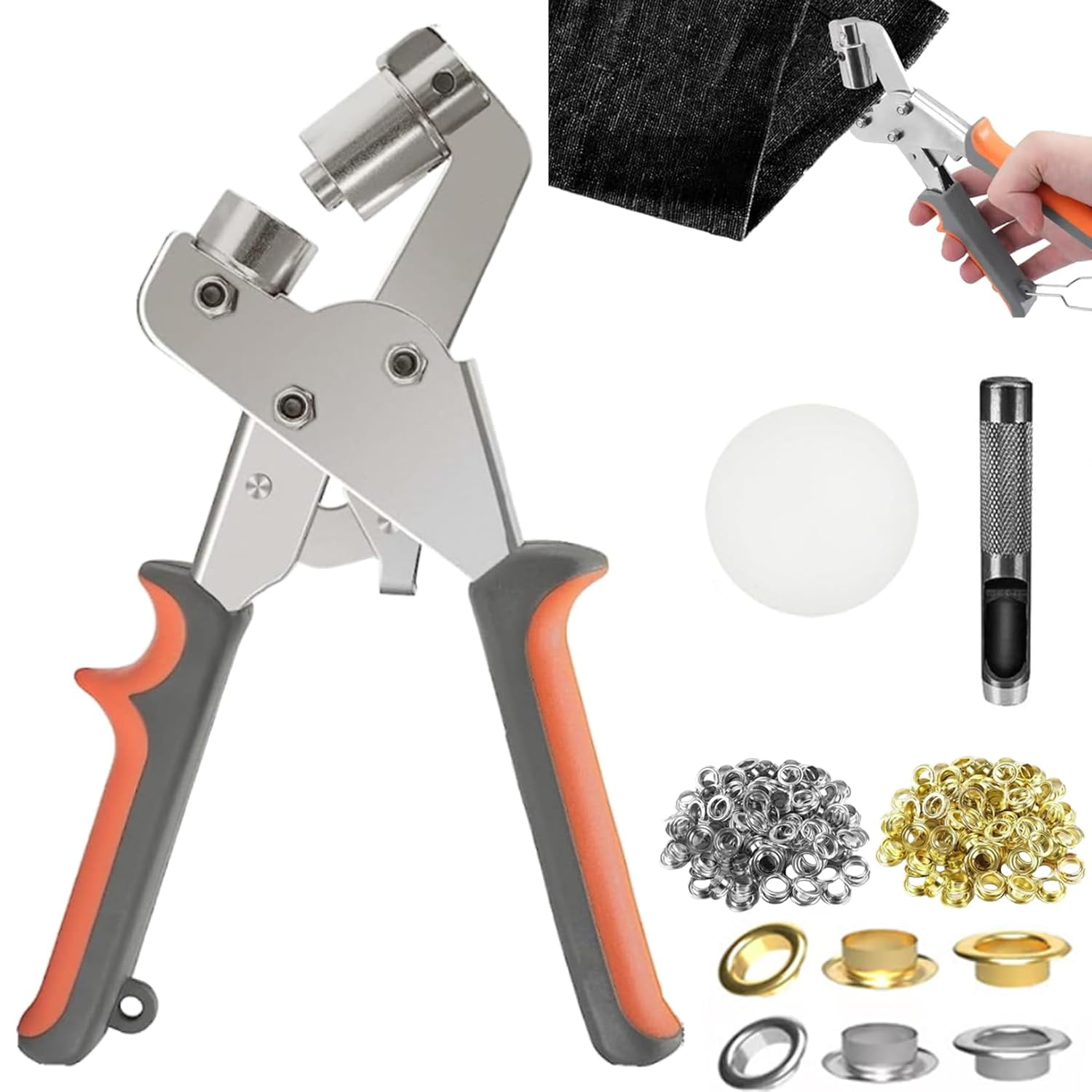 WYLQQ 2025 New Eyelet Setter Tool, Professional Grommets Kit, Heavy ...