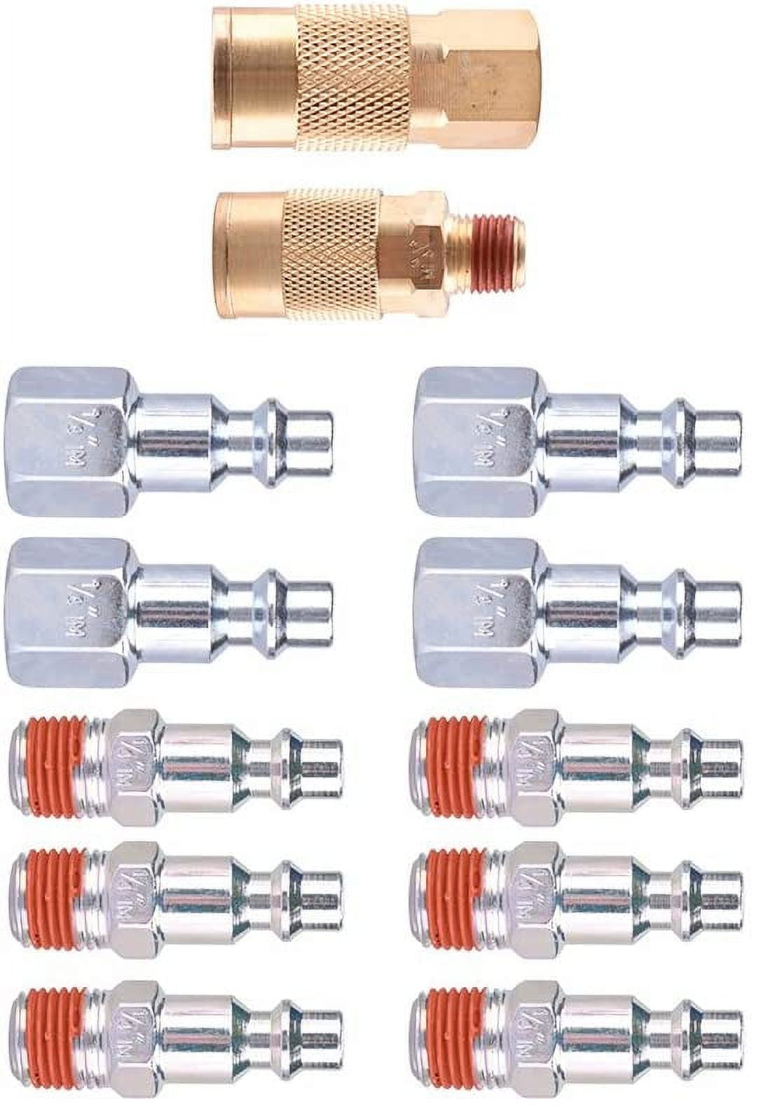 WYNNsky Air Coupler and Plug Kit, Quick Connect Air Fittings, 12 Piece ...