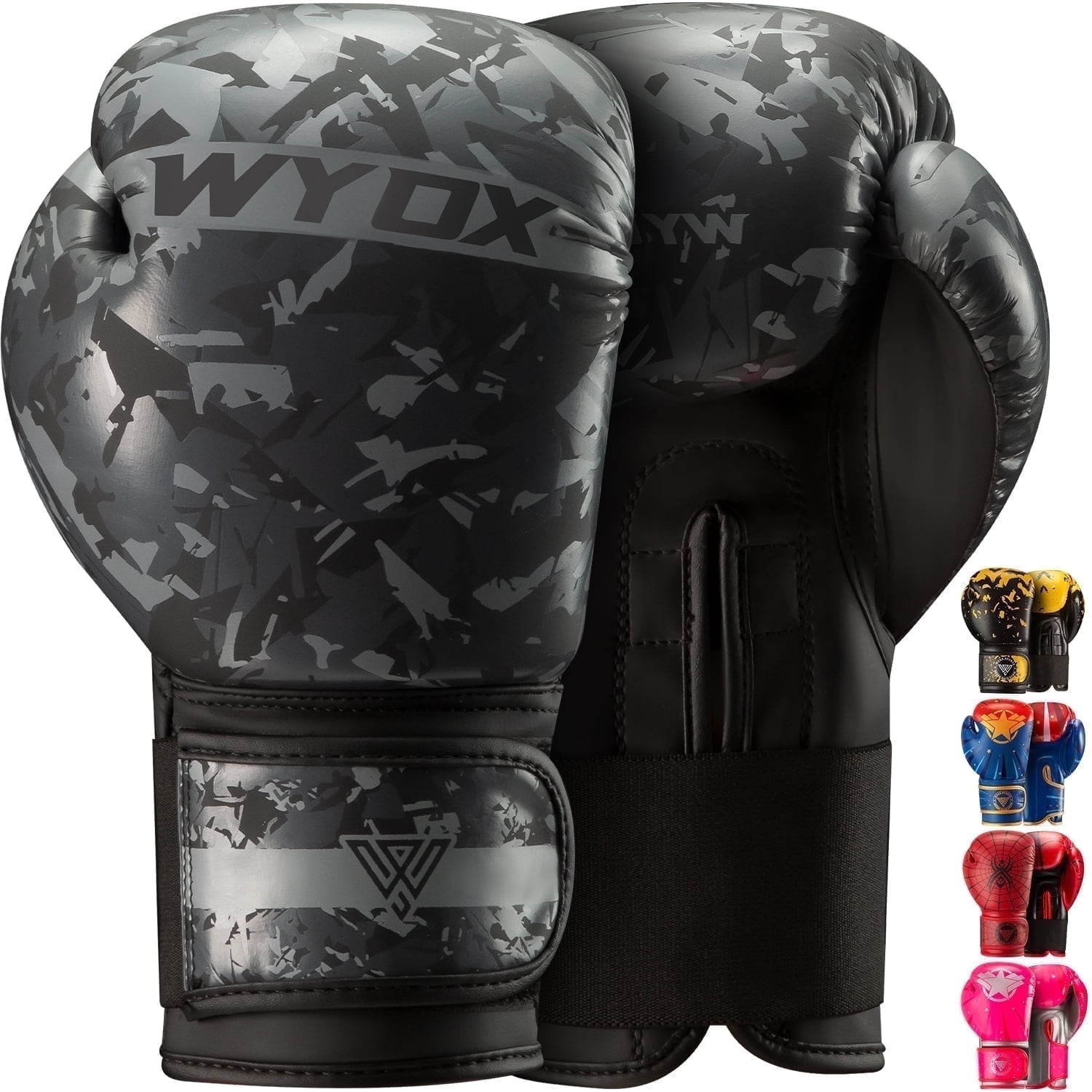 WYOX 6oz Kids Boxing Gloves – Grey Camo | Strength Training, Punching ...