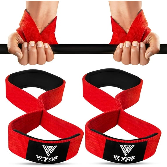WYOX Figure 8 Lifting Straps – Heavy Duty Wrist Wraps for Deadlifts ...