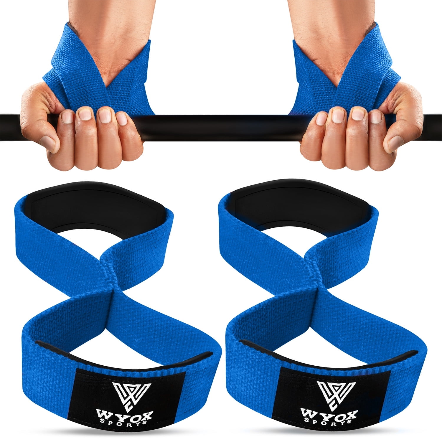 WYOX Figure 8 Lifting Straps – Heavy Duty Wrist Wraps for Deadlifts ...