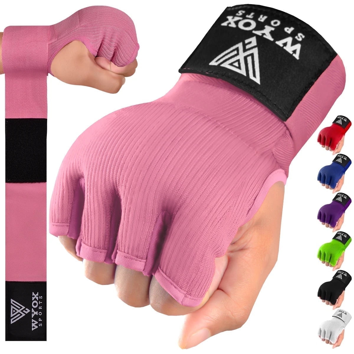 WYOX Pink Boxing Glove Hand Wraps Inner Gloves for Men & Women – Gel ...
