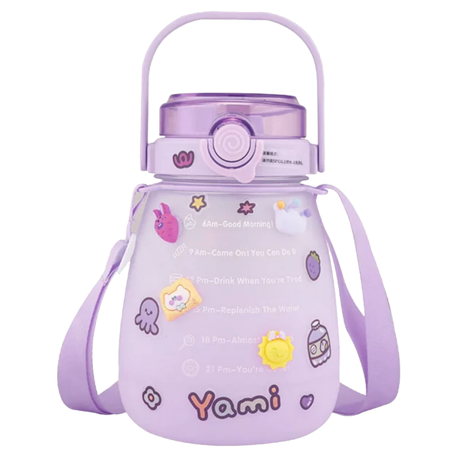 WYQLFSB 1300ml Water Bottle Cute Girls with Stickers Big Belly Cup ...