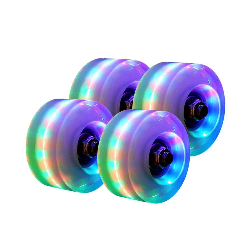 WYQLFSB 4pcs Luminous Light Up Quad Roller Skate Wheels with BankRoll ...