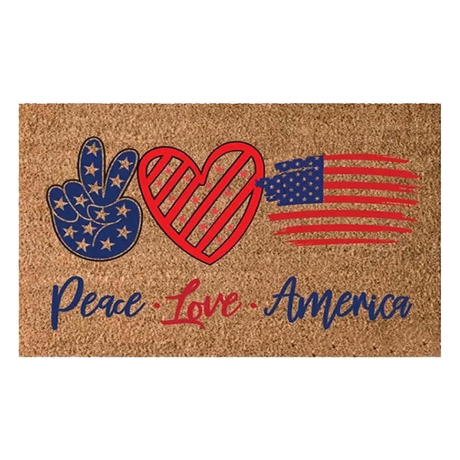 WYQLFSB 4th of July Floor Mats Presidential Day Kitchen Mat ...