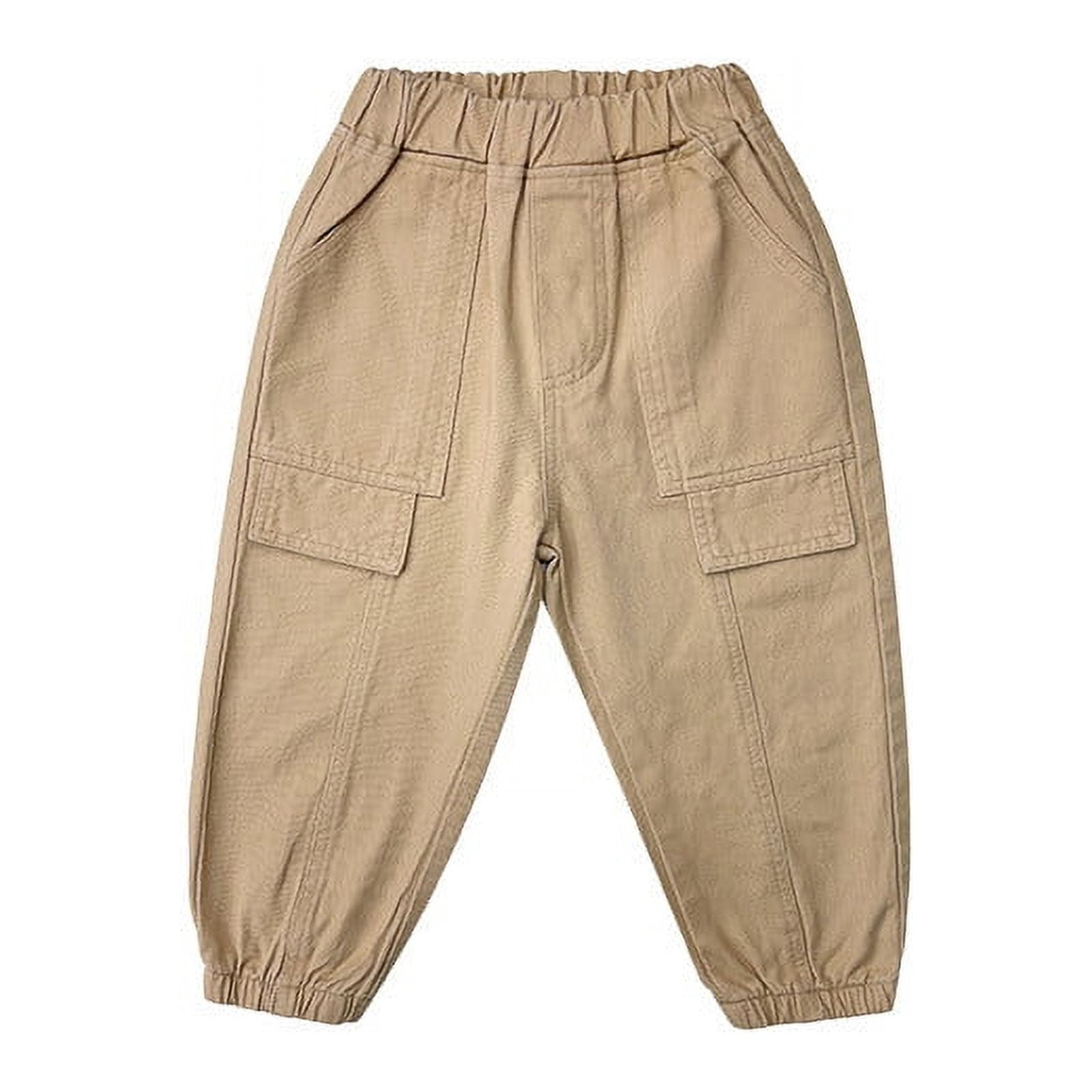 WYQLFSB Boys Cargo Pants Size 10-12 Boys Chino Pants Navy Uniform Pants ...