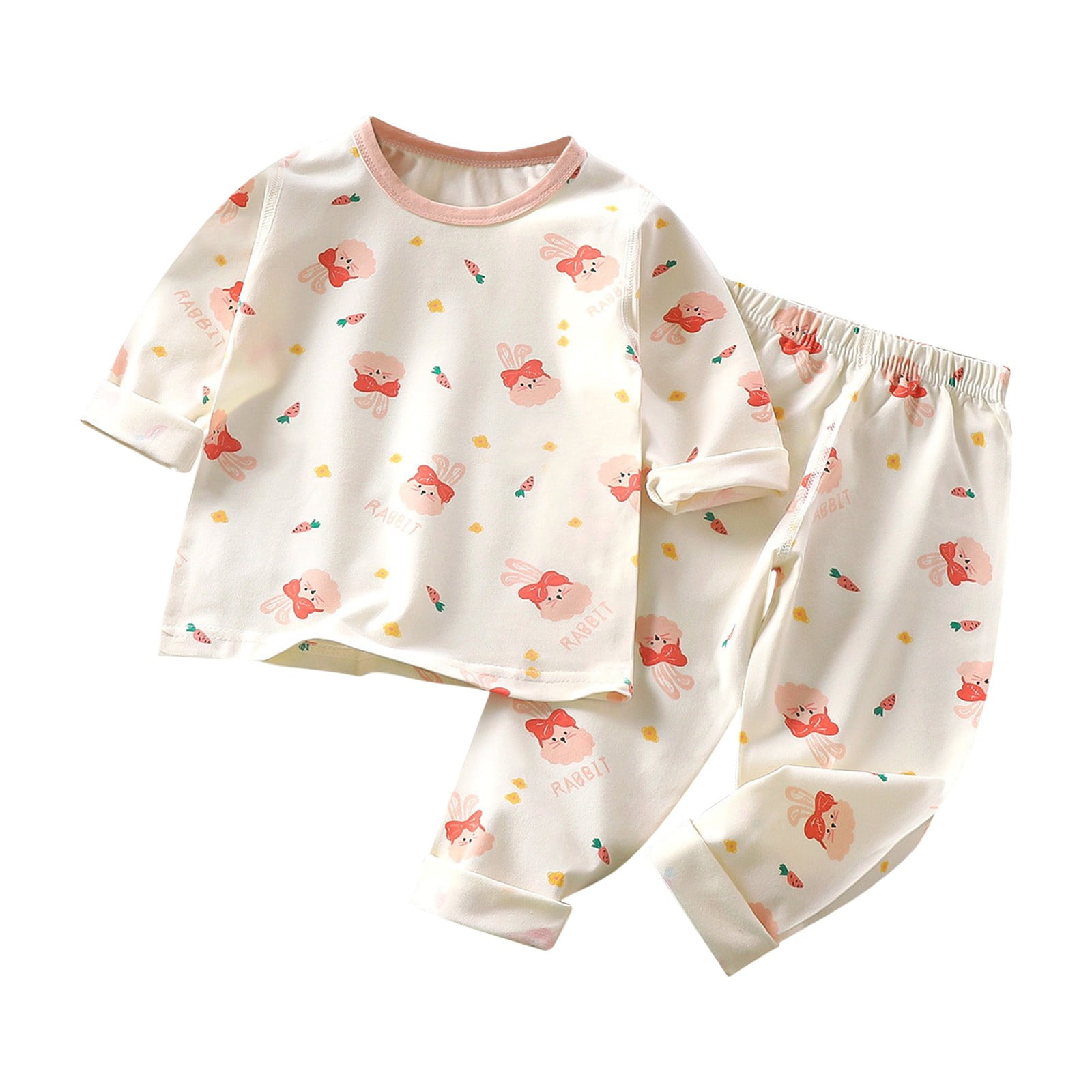 WYQLFSB Boys Cotton Pajamas Kids Boys Girls Long Sleeve Pajamas Set Two ...