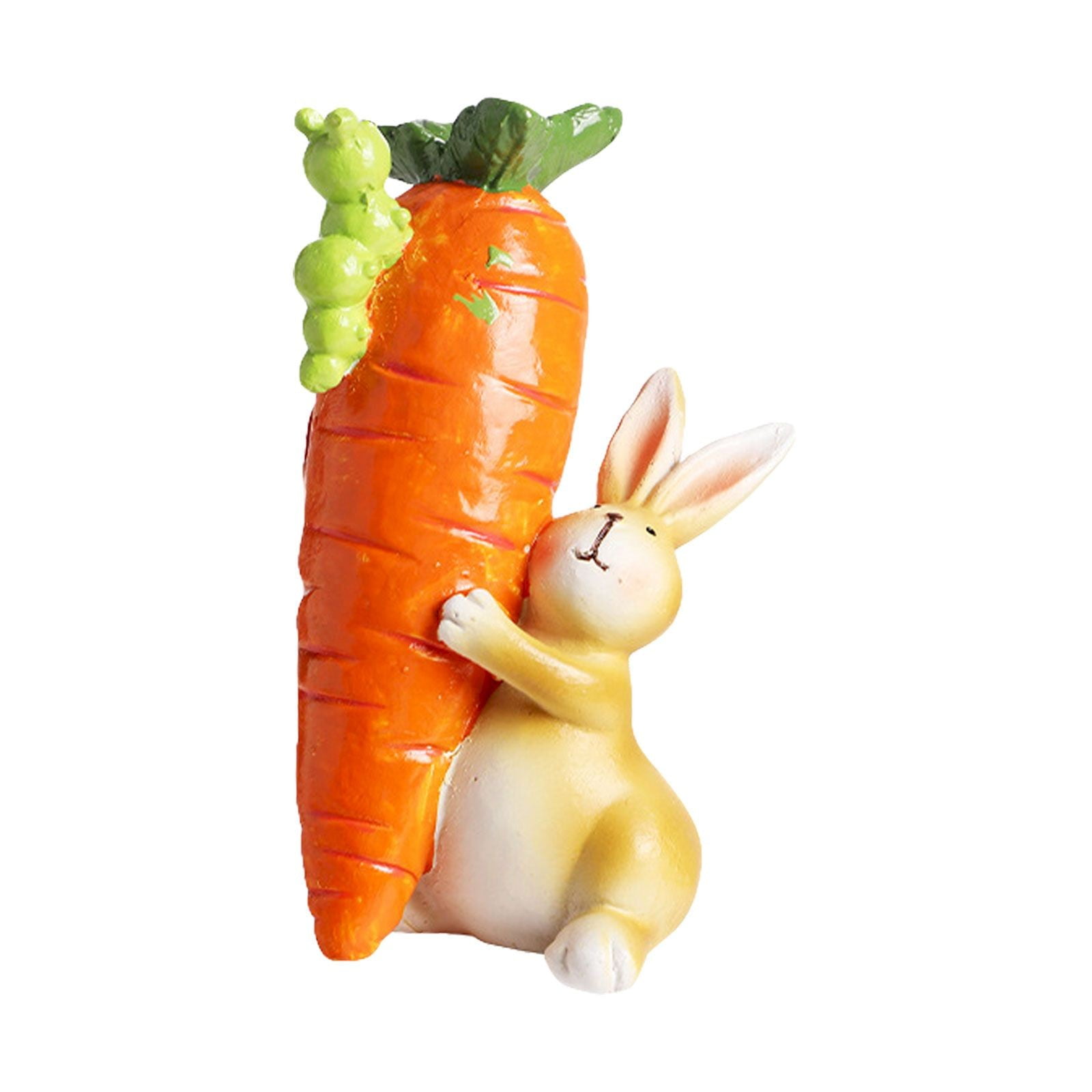 WYQLFSB Easter Bunny Tabletop Decorations Resin Rabbit Figurine ...