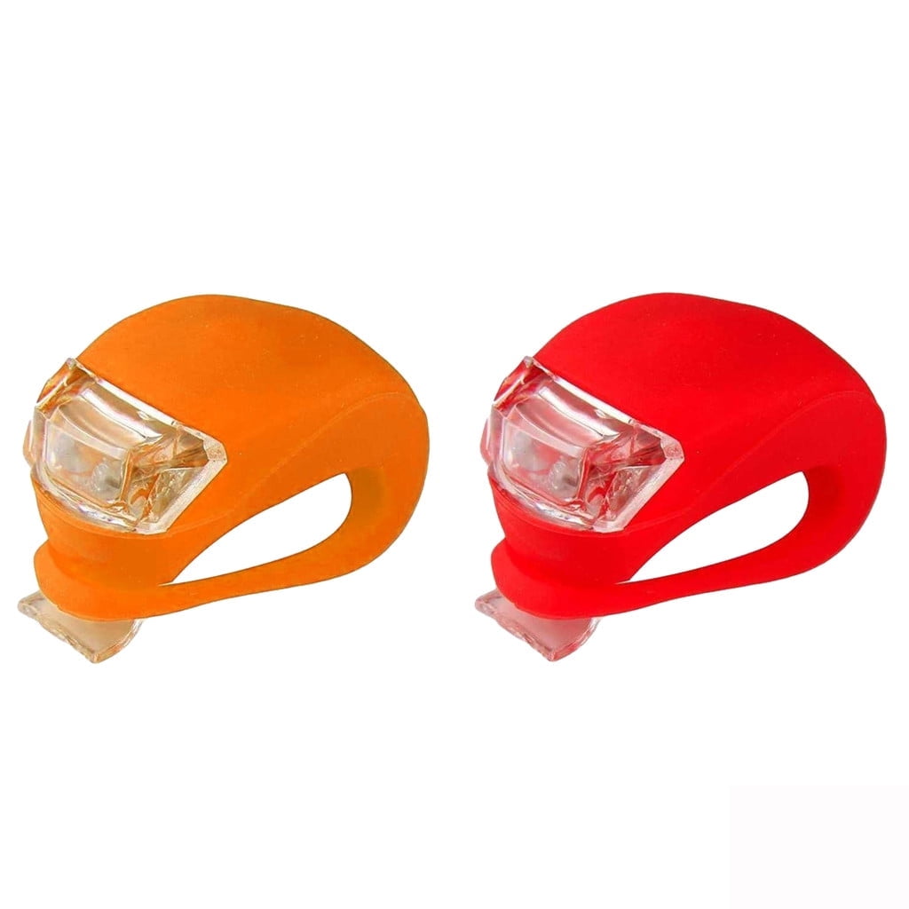 WYQLFSB LED Silicone Mountain Bike Bicycle Front Rear Lights Set Push ...
