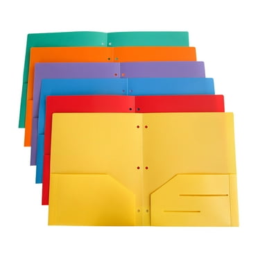 BAZIC Poly Envelope Binder Pocket Folder, 3 Hole Punched, Clear Letter ...