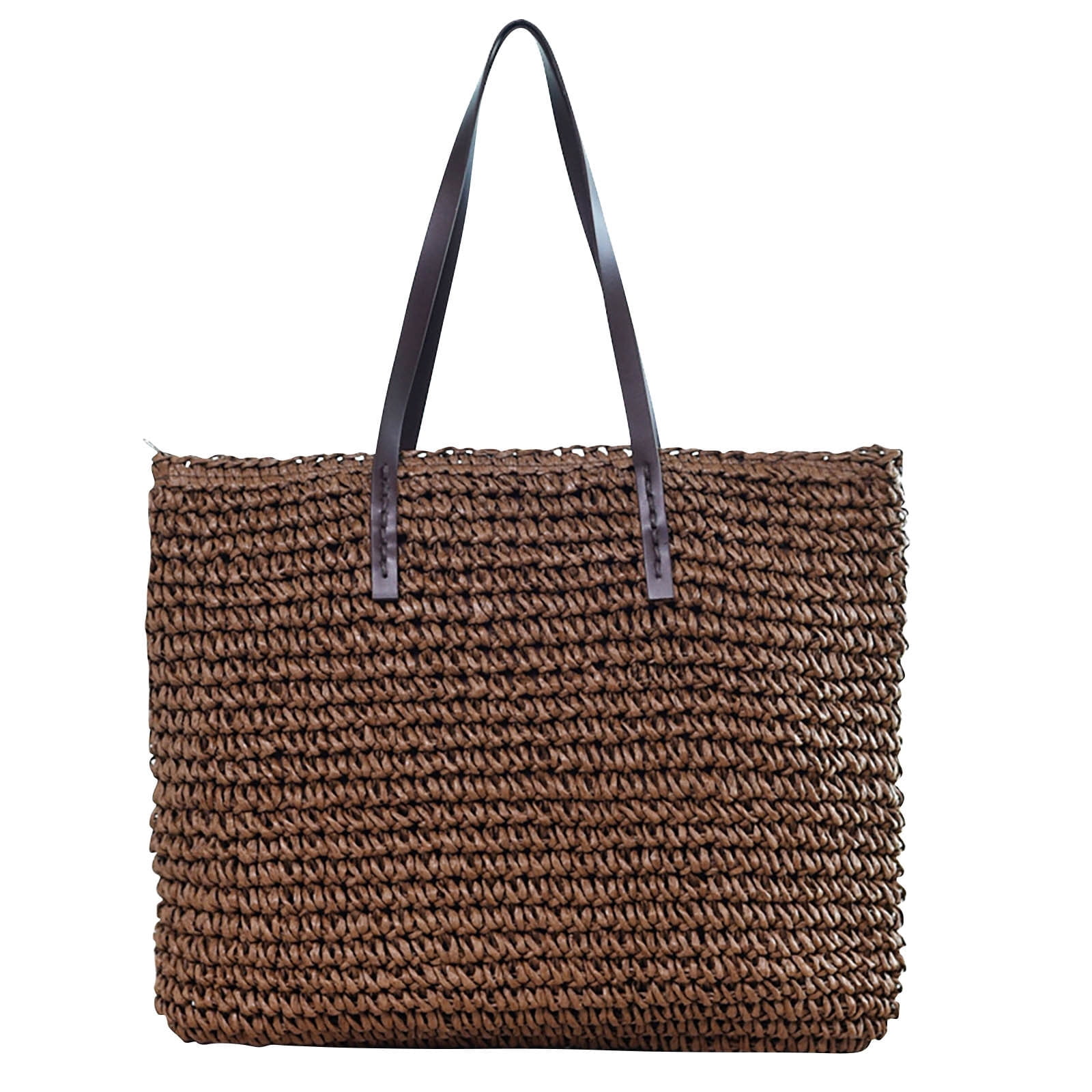 WYQLFSB Women's Straw Tote Large Beach Paper Straw Woven Shoulder Bag ...