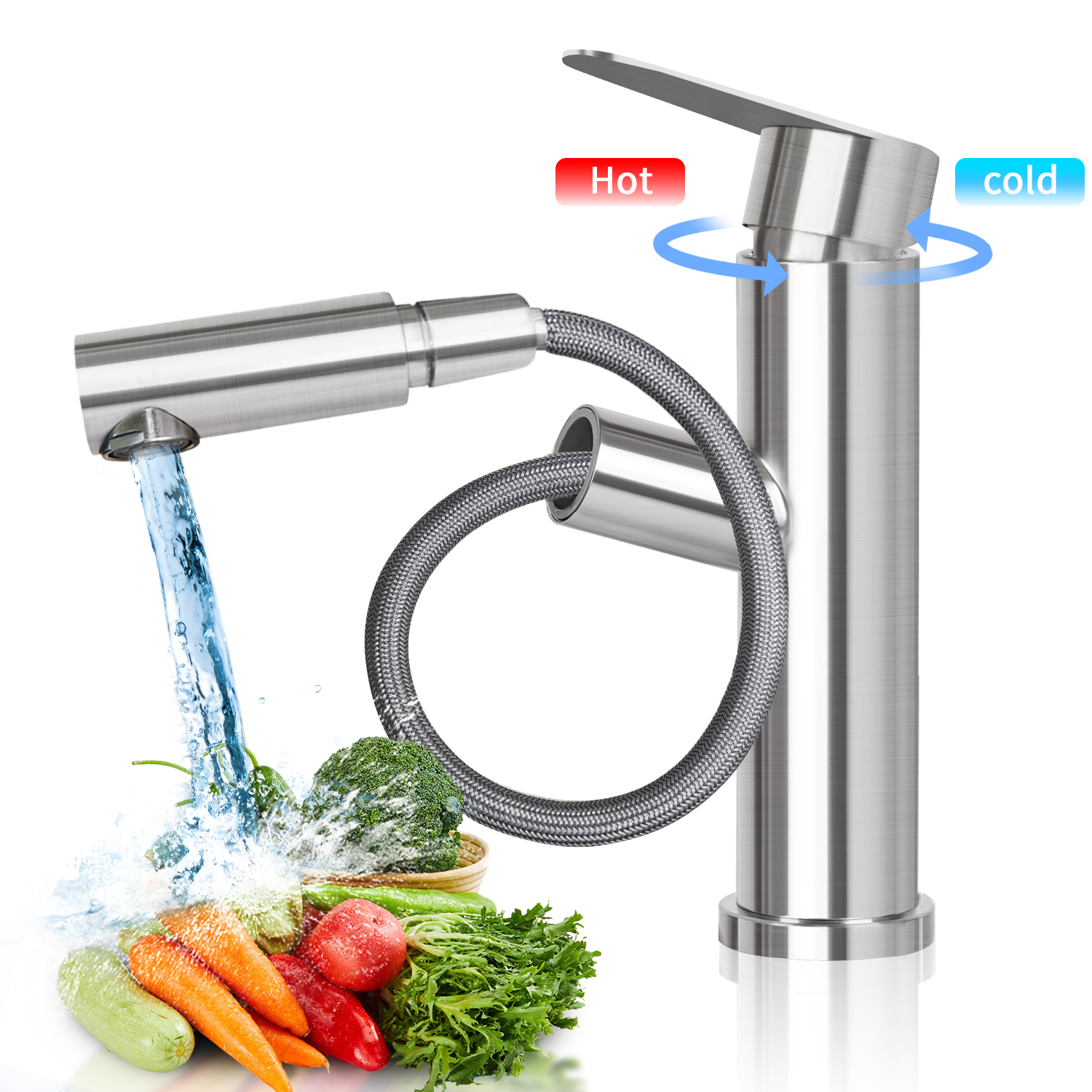 Vigo Pull-Out Spray Kitchen Faucet with Soap Dispenser, Chrome ...
