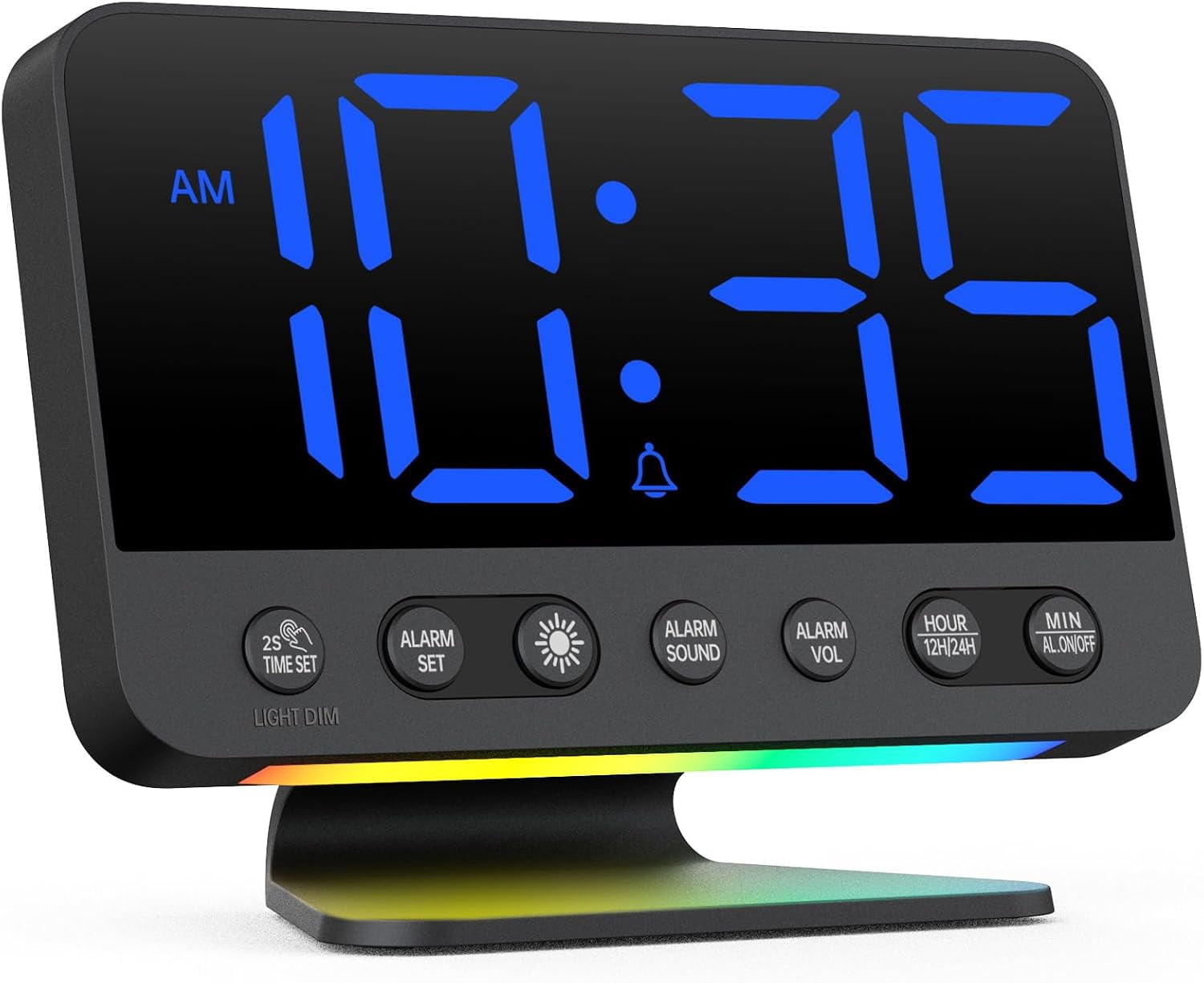 WYSHOP Alarm Clock for Bedrooms Bedside: 2-Inch Large Numbers - Walmart.com