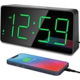 WYSHOP Digital Alarm Clock for Bedroom Bedside, Large Display 5 Dimmers ...