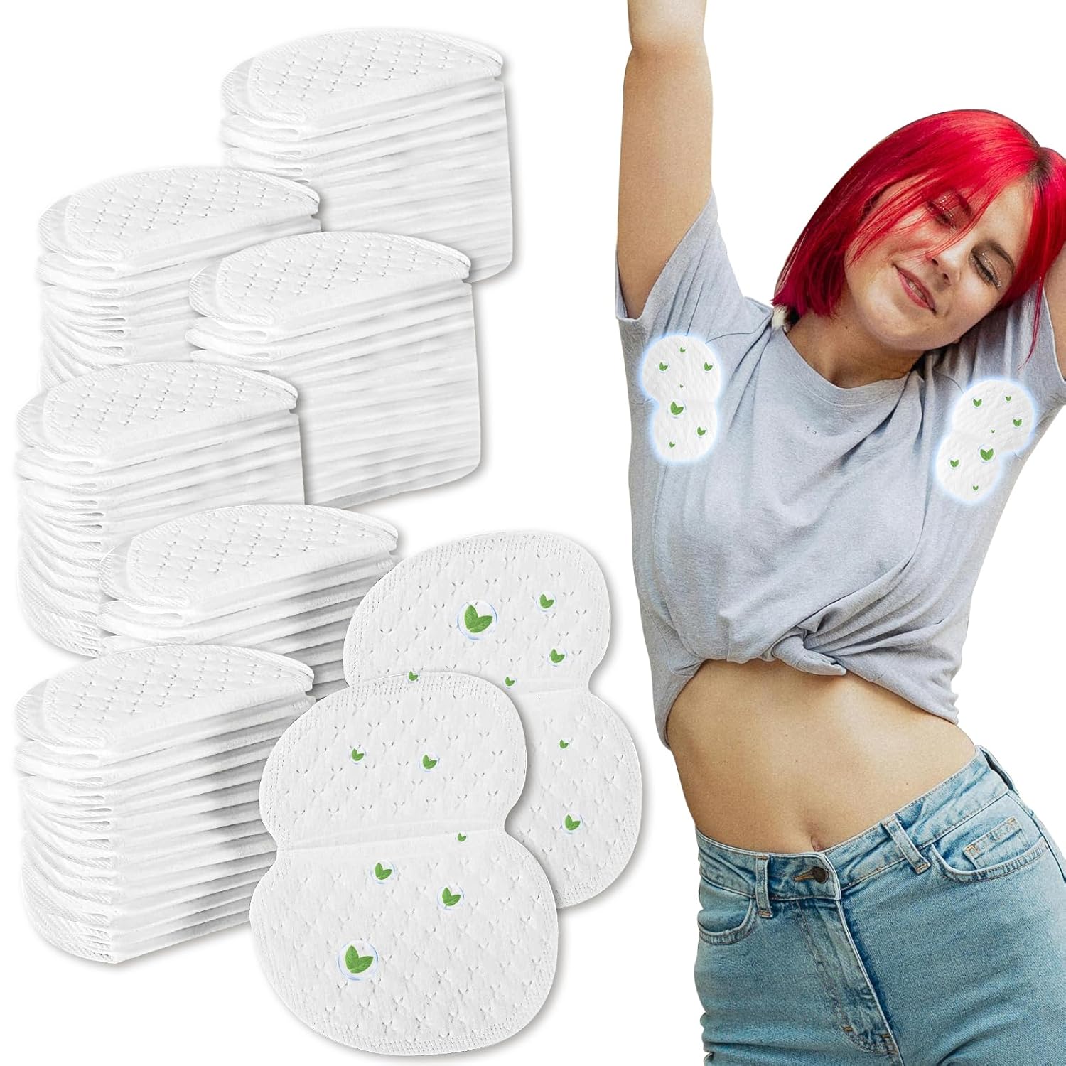 WYXSH 100Pcs Armpit Sweat Pads,Underarm Sweat Pads for Women Men Sweat ...