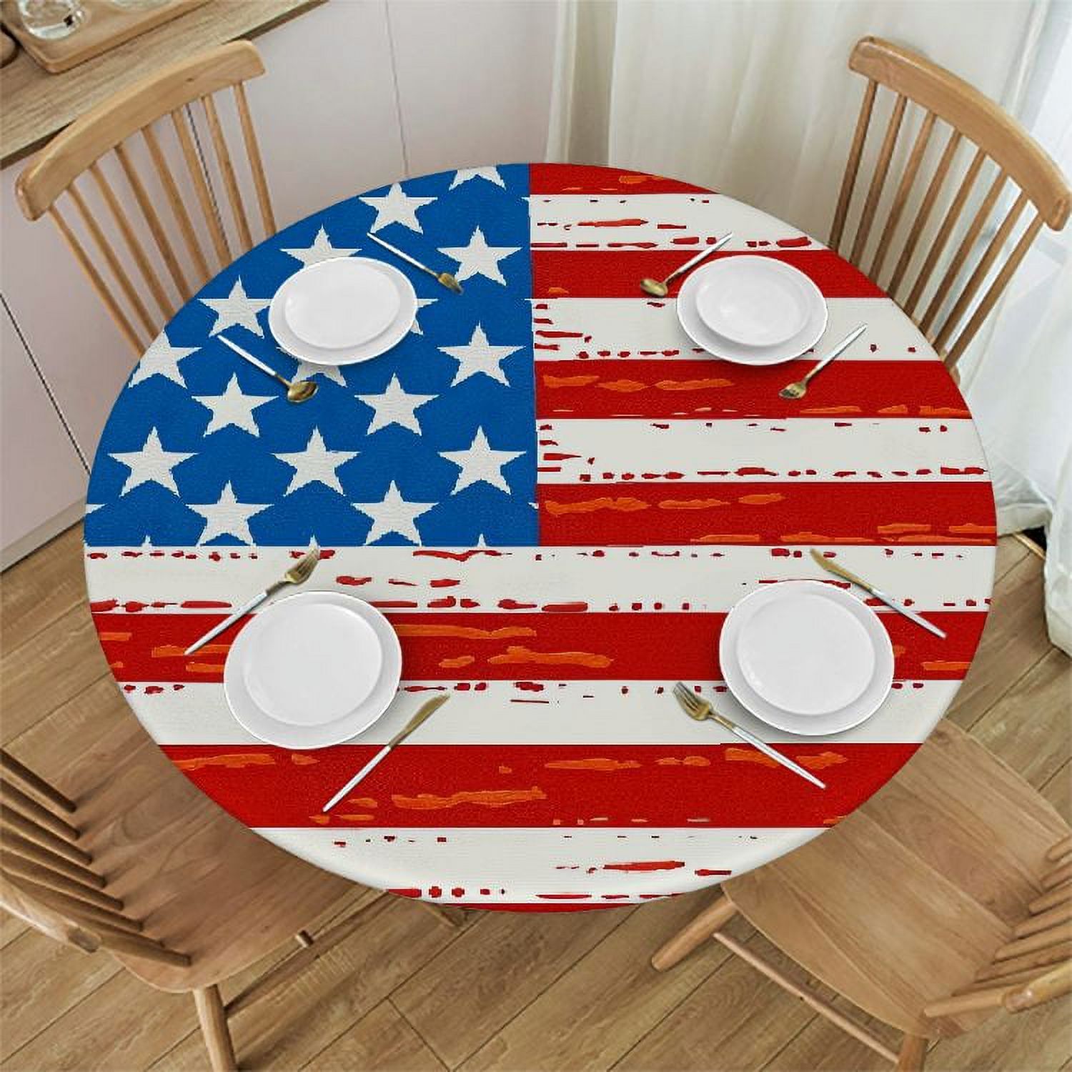 WYYP 4th of July Tablecloth, American Flag Table Covers for Patriotic ...