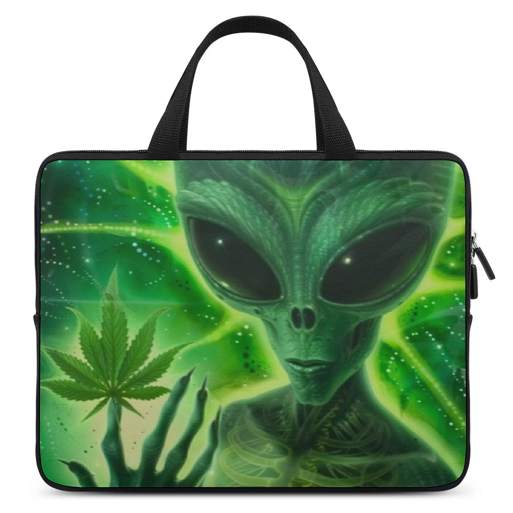 WYYP Alien Marijuana Leaf Flower Laptop Sleeve Carrying Bag Diving ...